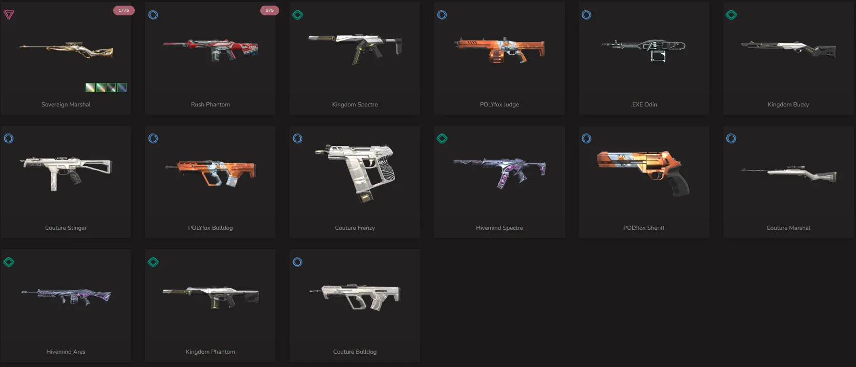 SOVEREINGN MARSHAL+RUSH PHANTOM KINGDOM COLLECTIOT(PHANTOM+ARES+SPECTRE ...