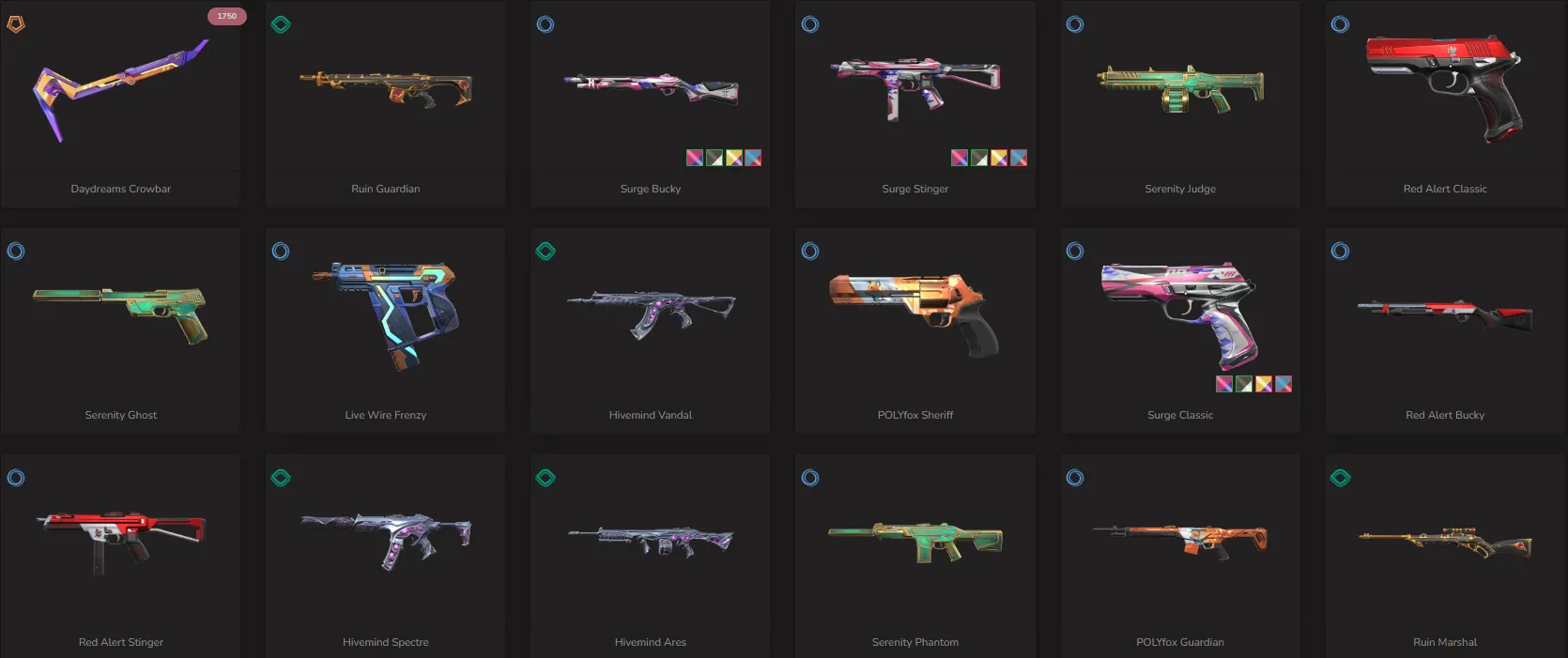 1 KNIFE+SOVEREIGN SWORD+SERENITY(PHANTOM+JUDGE+GHOST+SPECTRE)+RUIN ...