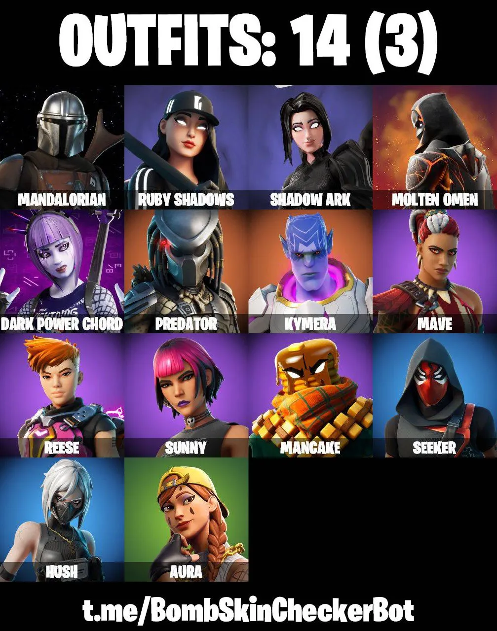 MANDALORIAN+AURA+SUNNY+HUSH+REESE+DARK POWER CHORD+RAGE+ASTROWORLD ...