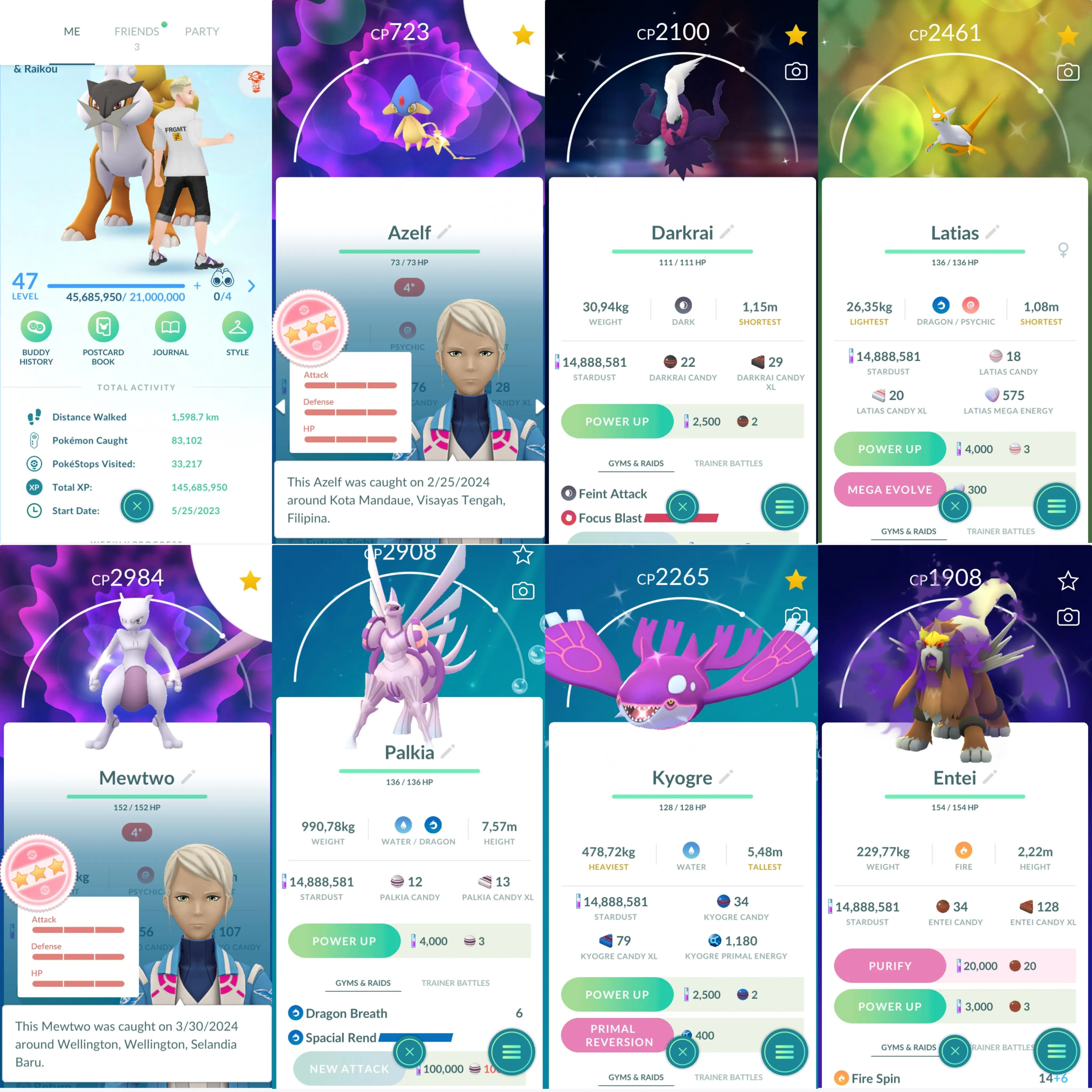 1033 LV47 Palkia origin spacial rend. Legends100:7 Mewtwo100 Shundo ...