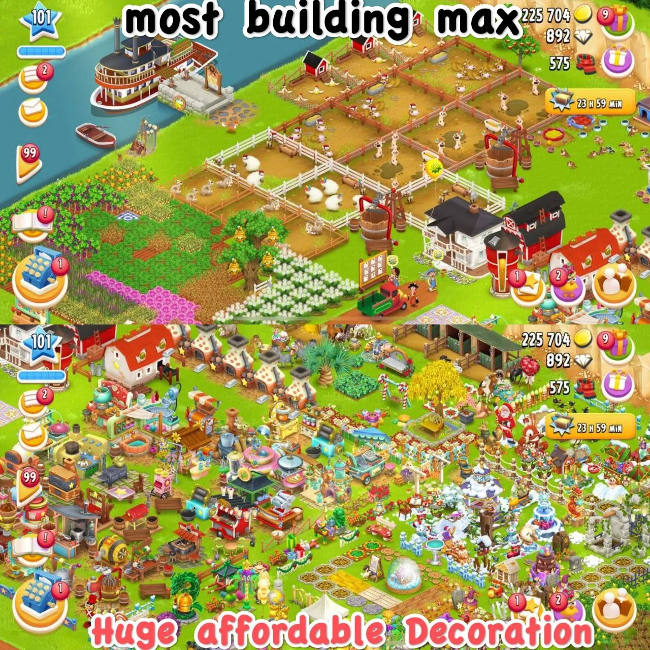 Affordable🌳⚡️101 LvL Hay Day⚡️🌳3900 Barn storage⚡️🌳2350 silo storage⚡️🌳 ...