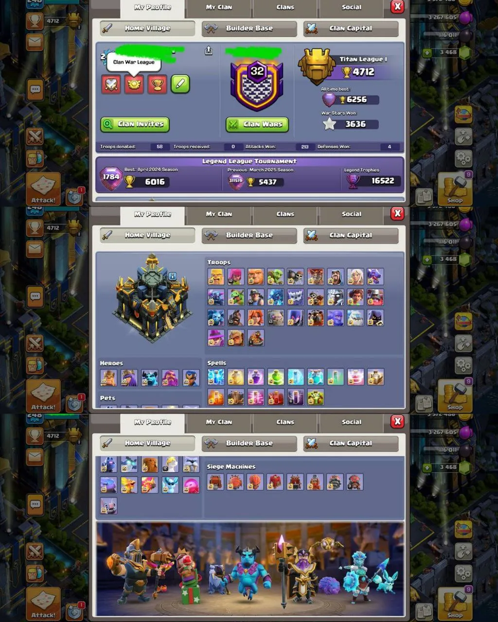 🔥Th17 FullyMaxed🔥[ 27/30 Equipments max(7 Best epic max)🔥100-100-90-75 ...
