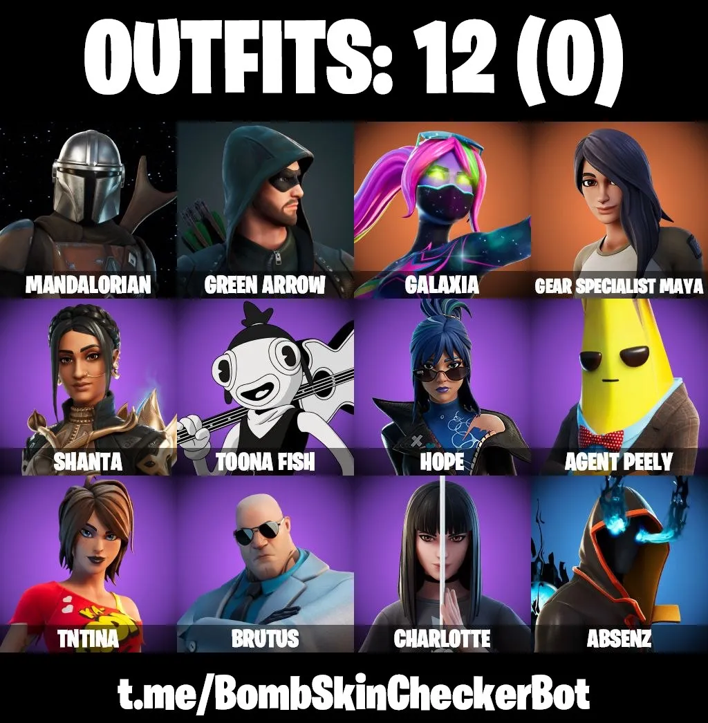 12 Skins | Mandalorian | Green Arrow | Galaxia | Gear Specialist Maya ...