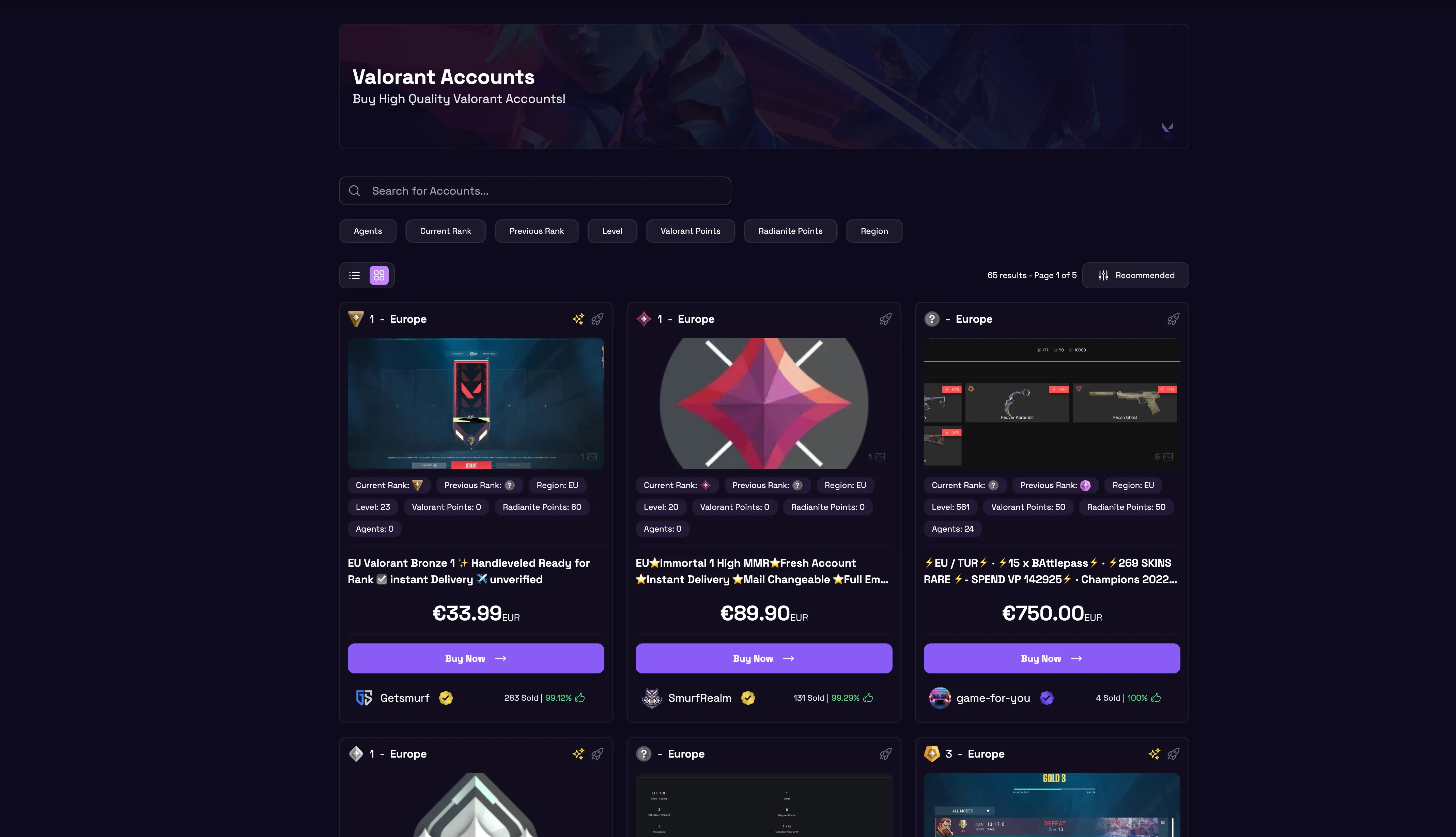 6 Best Websites To Buy Valorant Accounts | 1v9