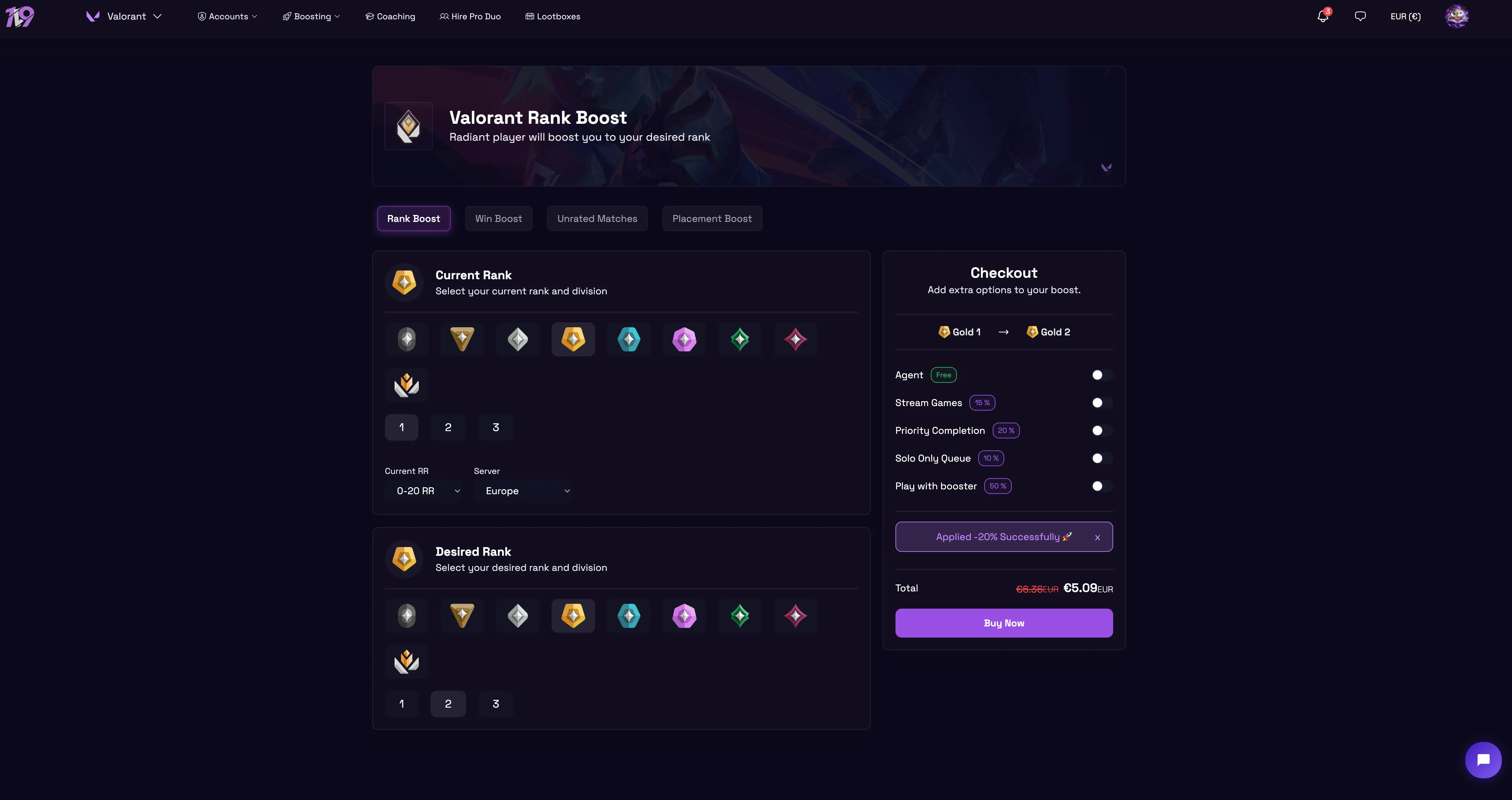6 Best Websites To Buy Valorant Boosting | 1v9