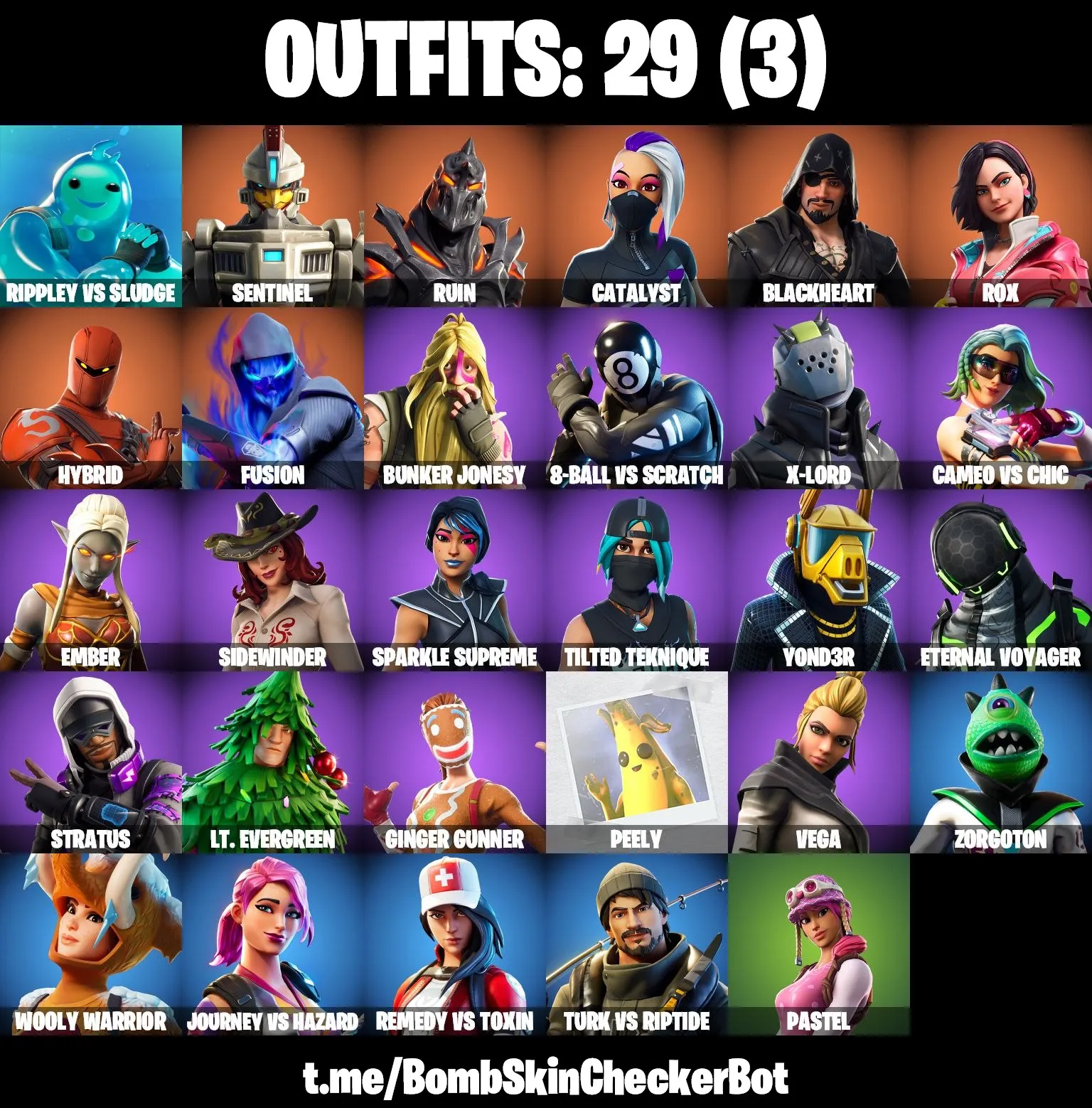 [PSN/XBOX/PC] ♨️29 skins⚡Hybrid ⚡Blackheart ⚡Sparkle Supreme⚡Peely ⚡ ...