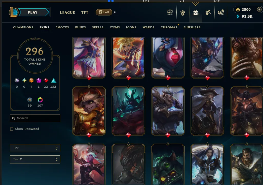 👑(EUW) IRON II (100% WR, HIGH ELO) 🚀296 SKIN | 1v9