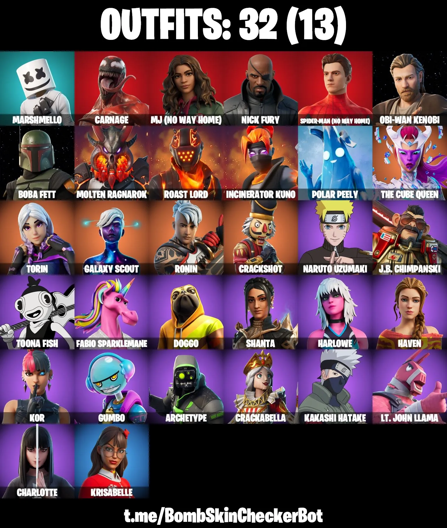 [PC/XBOX/NINTENDO] 32 Skins | Naruto Uzumaki , Kakashi Hatake , Polar ...