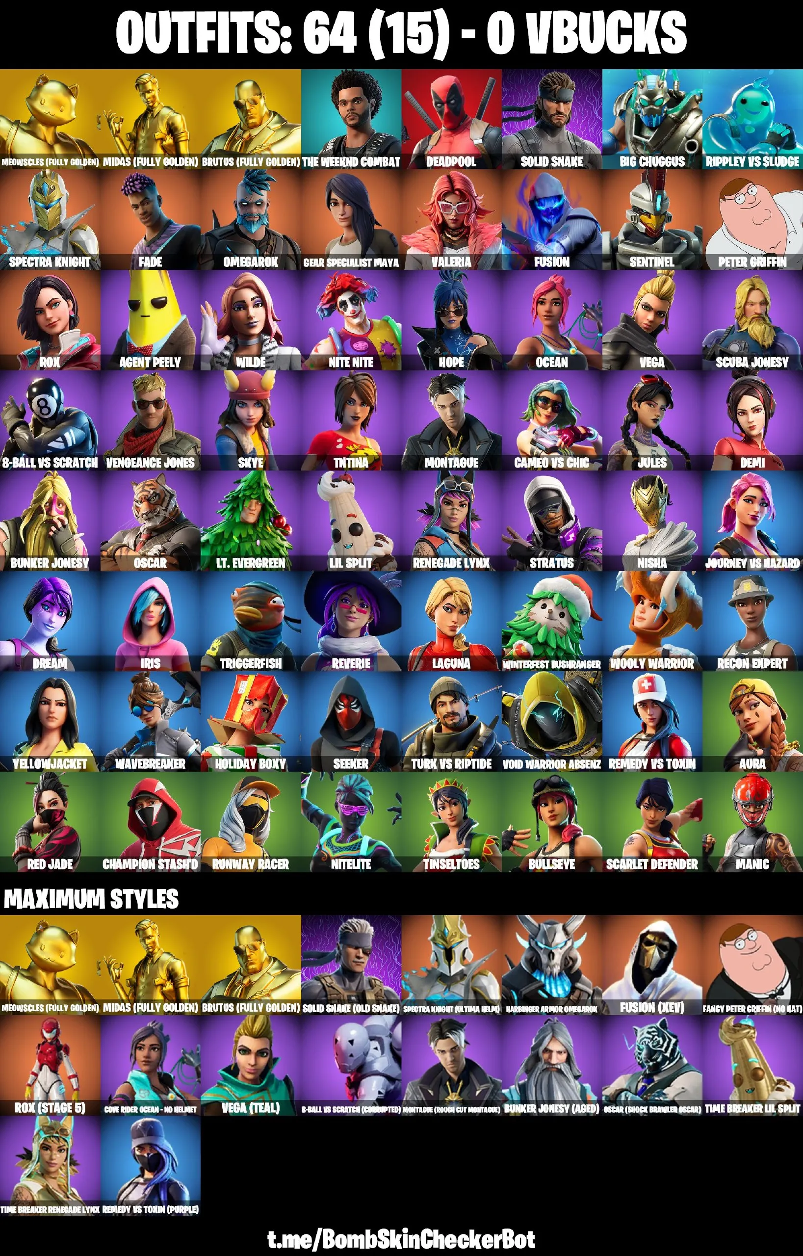 64 SKINS | MEOWSCLES (FULLY GOLDEN) | MIDAS (FULLY GOLDEN) | BRUTUS ...