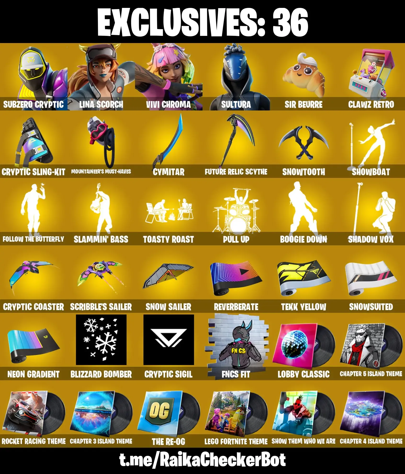 [PC/PSN/XBOX] 93 skins | Subzero Cryptic | Lina Scorch | Vivi Chroma ...