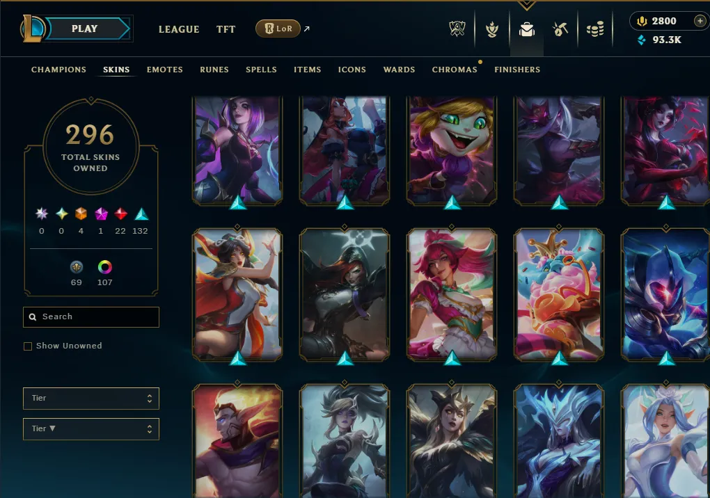 👑(EUW) IRON II (100% WR, HIGH ELO) 🚀296 SKIN | 1v9