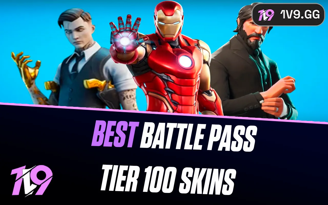 Best Battle Pass Tier 100 Skins in Fortnite | 1v9