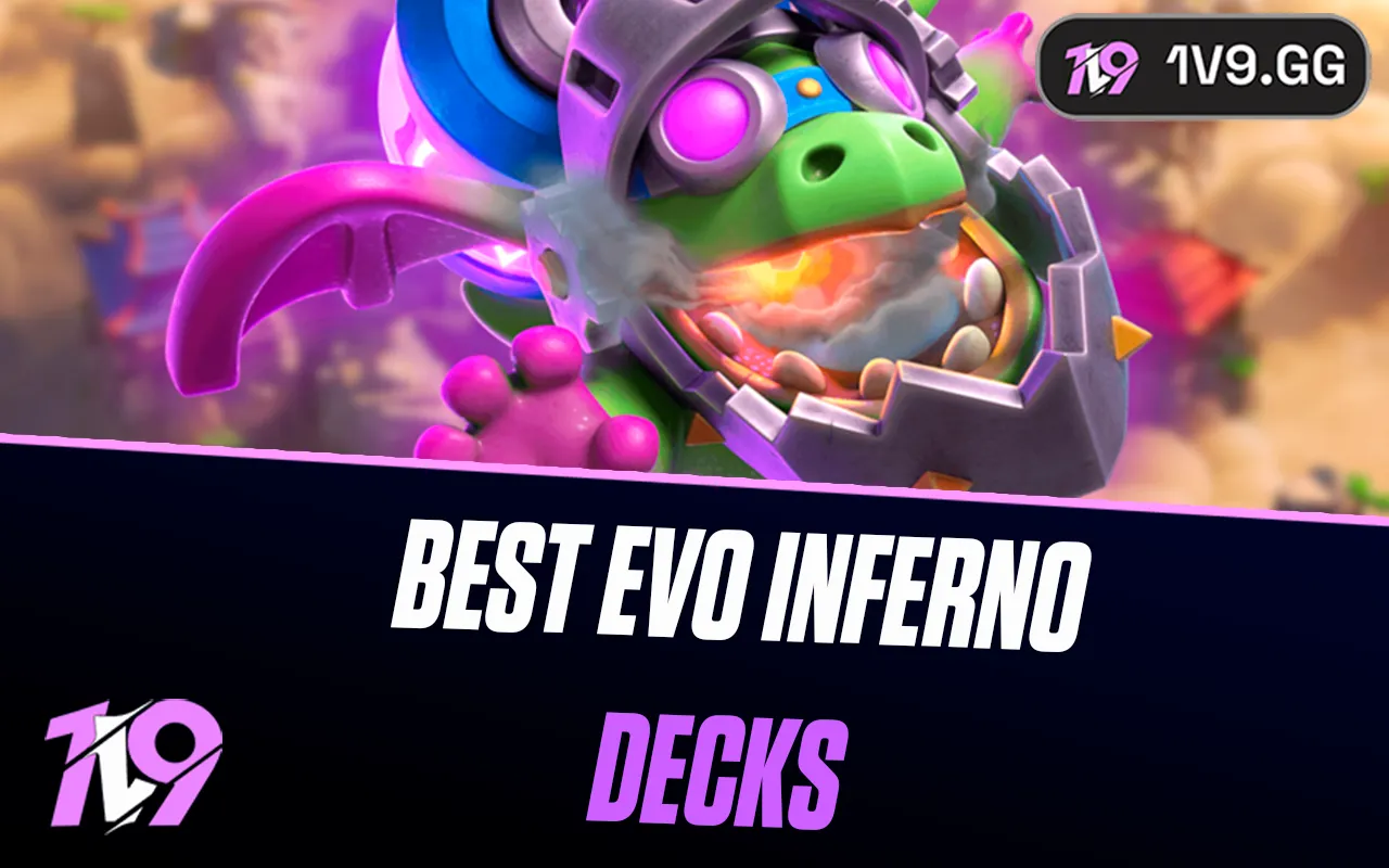 Best Evo Inferno Dragon Deck In Clash Royale | 1v9