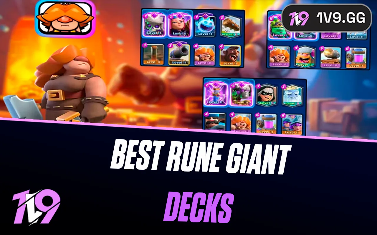 Best Rune Giant Decks In Clash Royale | 1v9