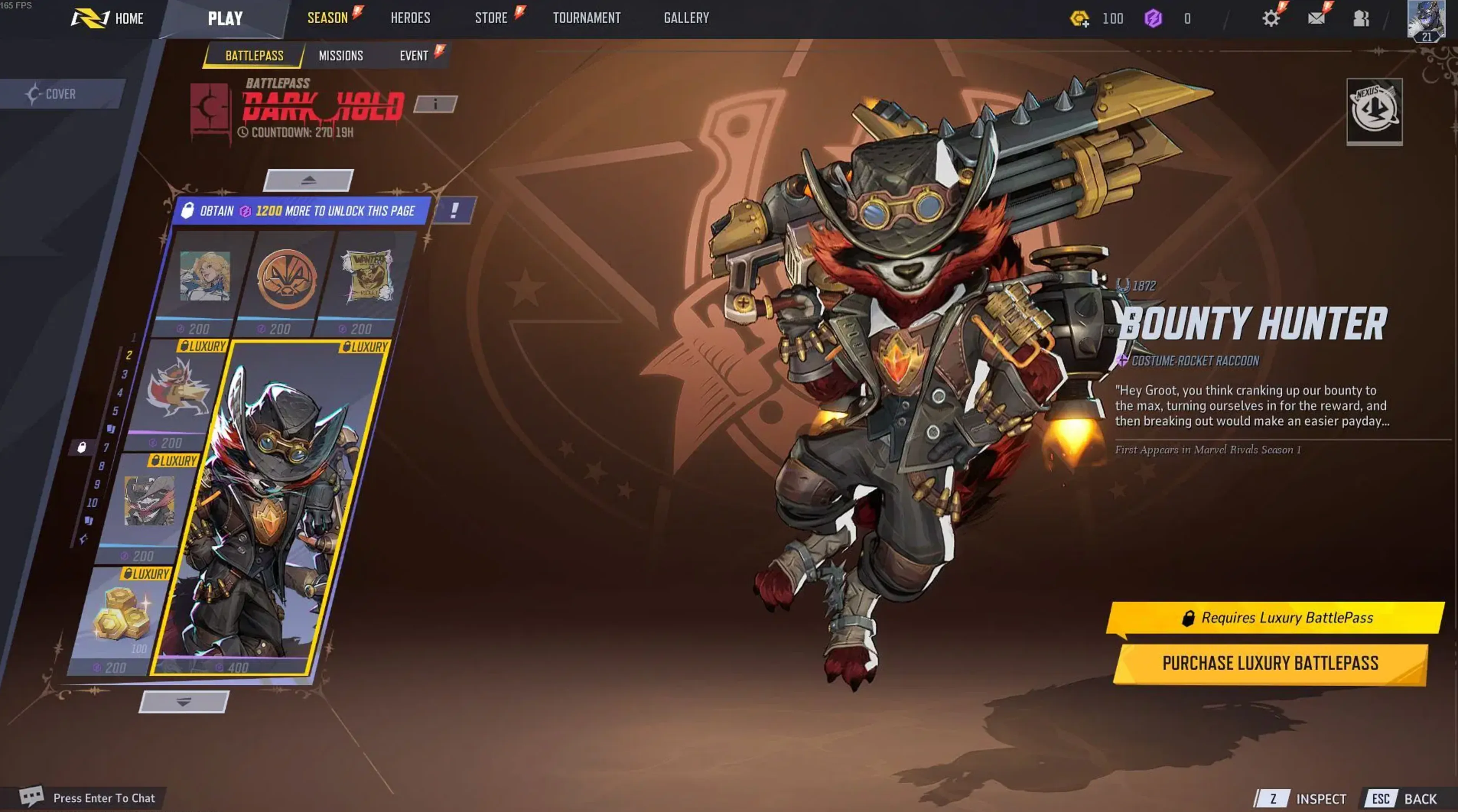 All Rocket Raccoon Skins In Marvel Rivals | 1v9