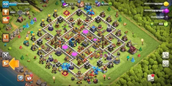COC181 Maxed Heroes TH12 Account with Strong Defenses and BH8 | 1v9