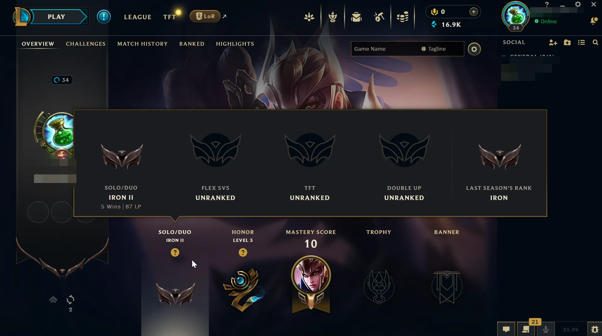 🌐 NA ⭐ Iron 2⭐ 26 Champions ⸱ 16960 BE ⸱ Super Safe Account | 1v9