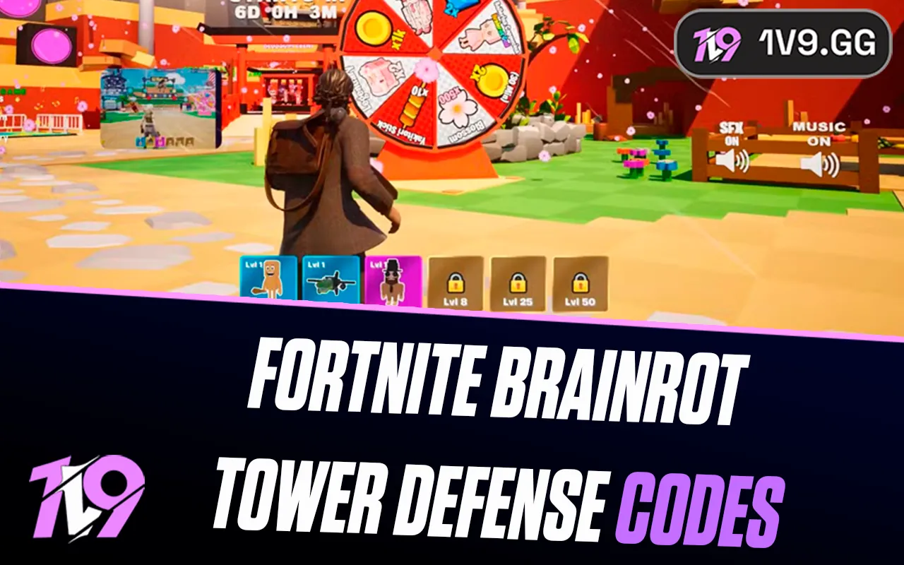 Fortnite Brainrot Tower Defense Codes (December 2025) | 1v9