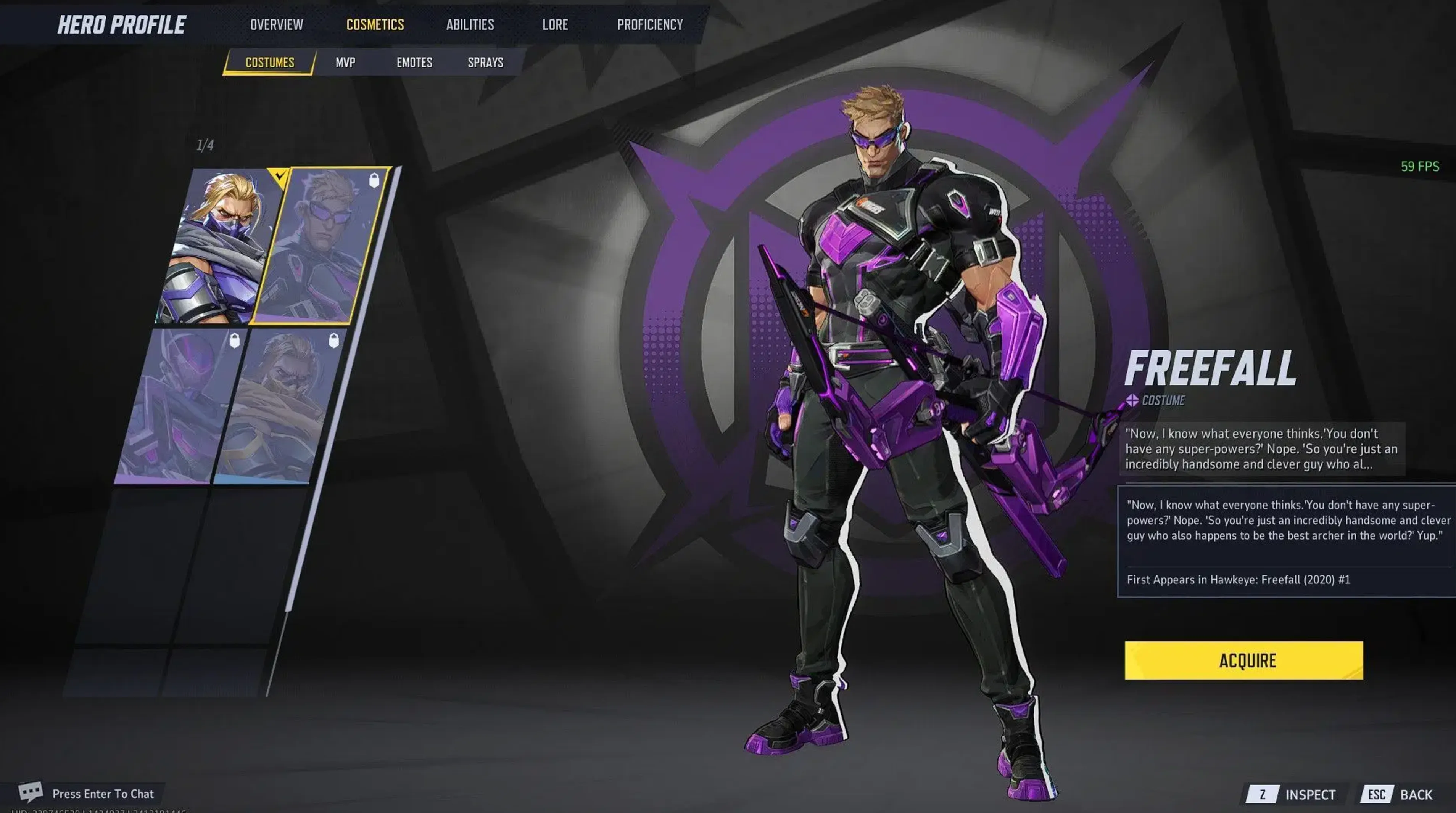 All Hawkeye Skins In Marvel Rivals | 1v9