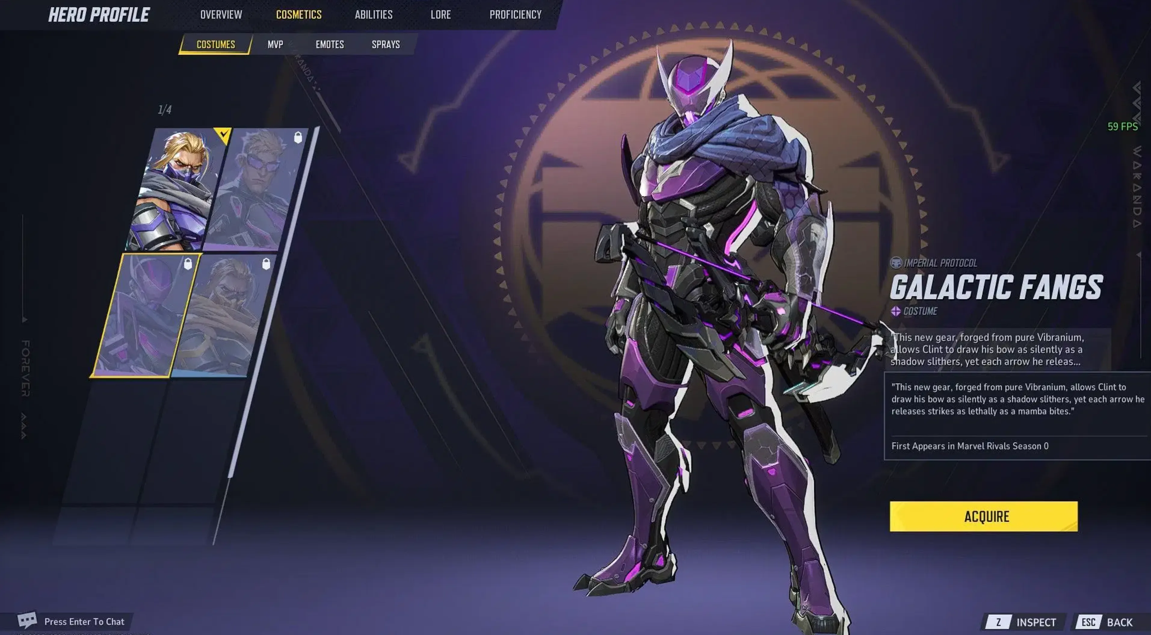 All Hawkeye Skins In Marvel Rivals | 1v9