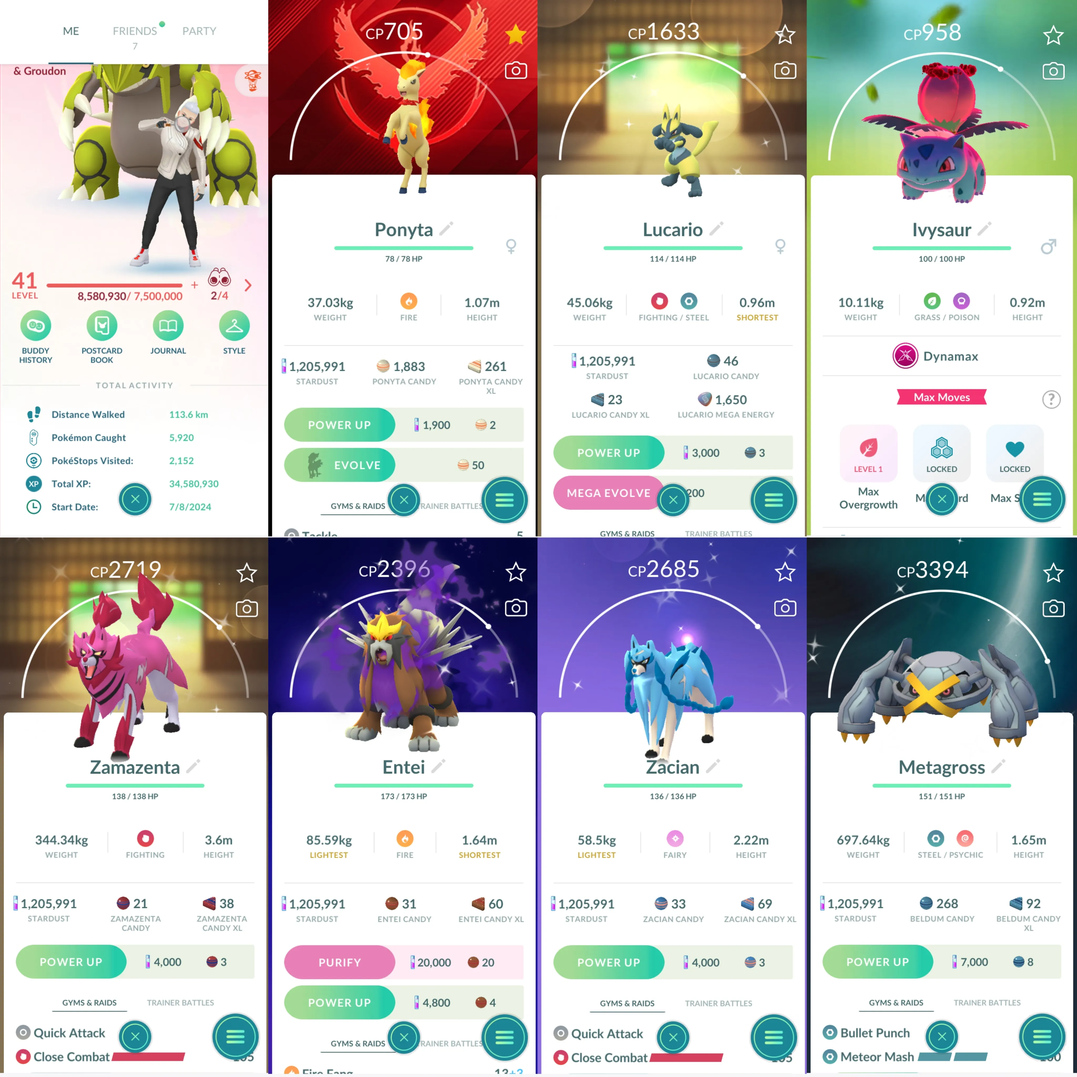 1412 LV41 Pikachu Batik Shiny: zacian, zamazenta, shadow entei, groudon ...