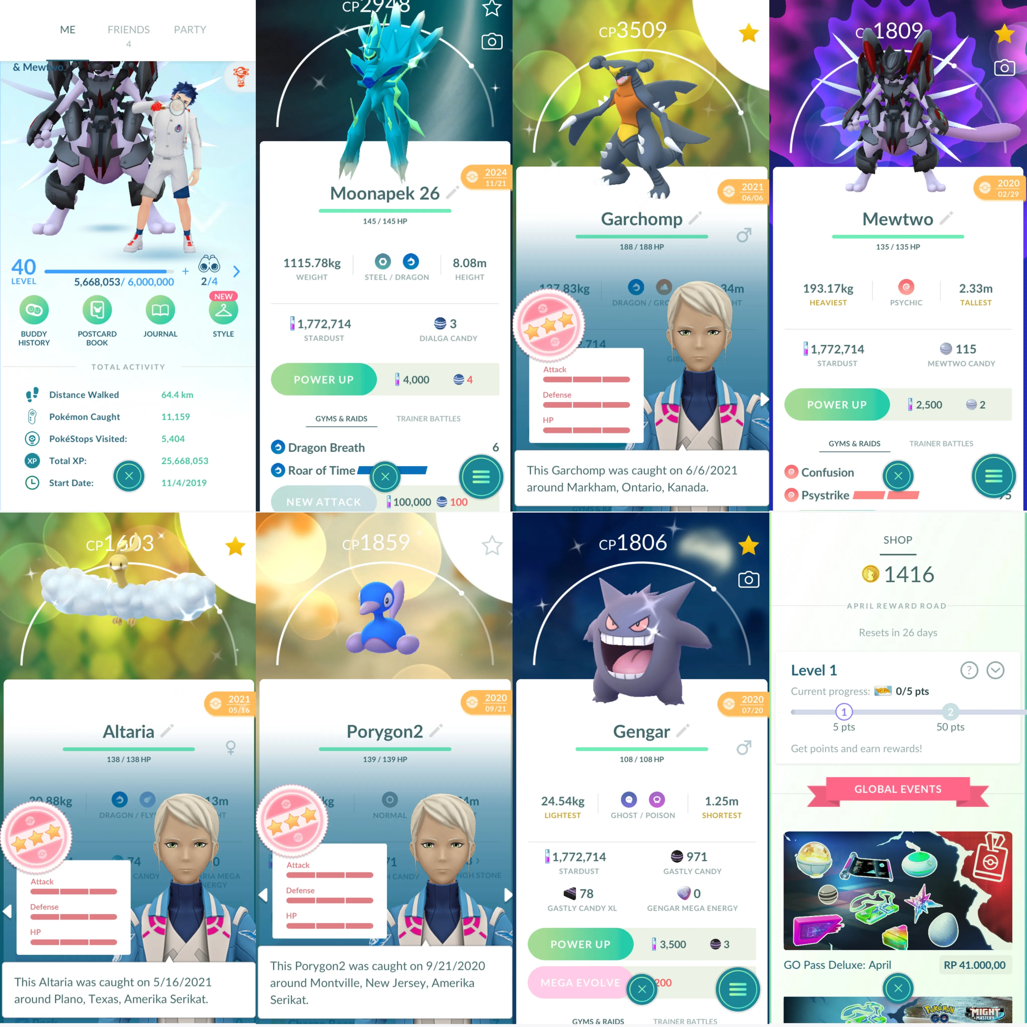 1532 LV40 2019 Armored Mewtwo x5 tradeable Shundo Garchomp Shundo ...