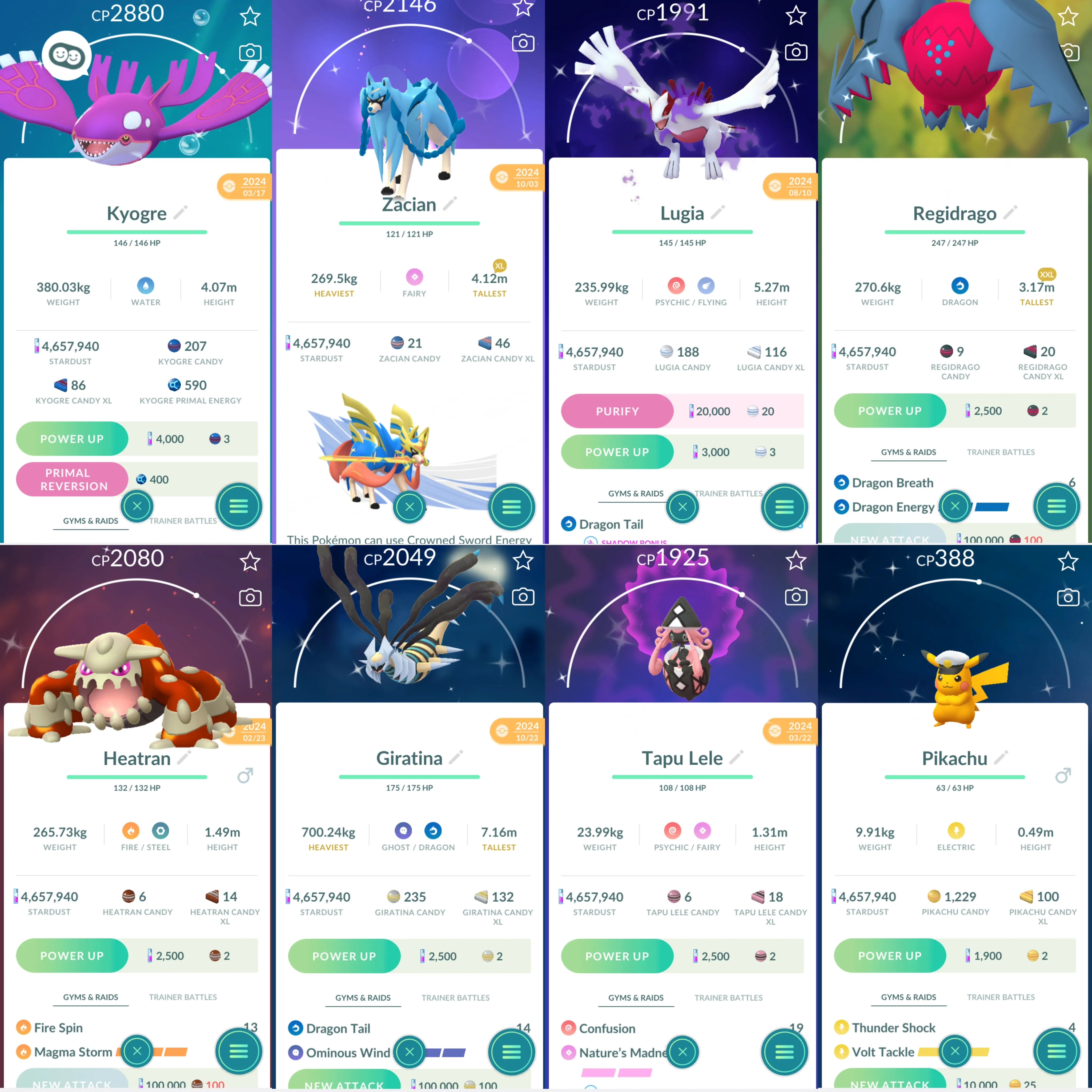 1757 LV46 Mewtwo100 Palkia100 Entei100 GMax Charizard GMax Lapras GMax ...