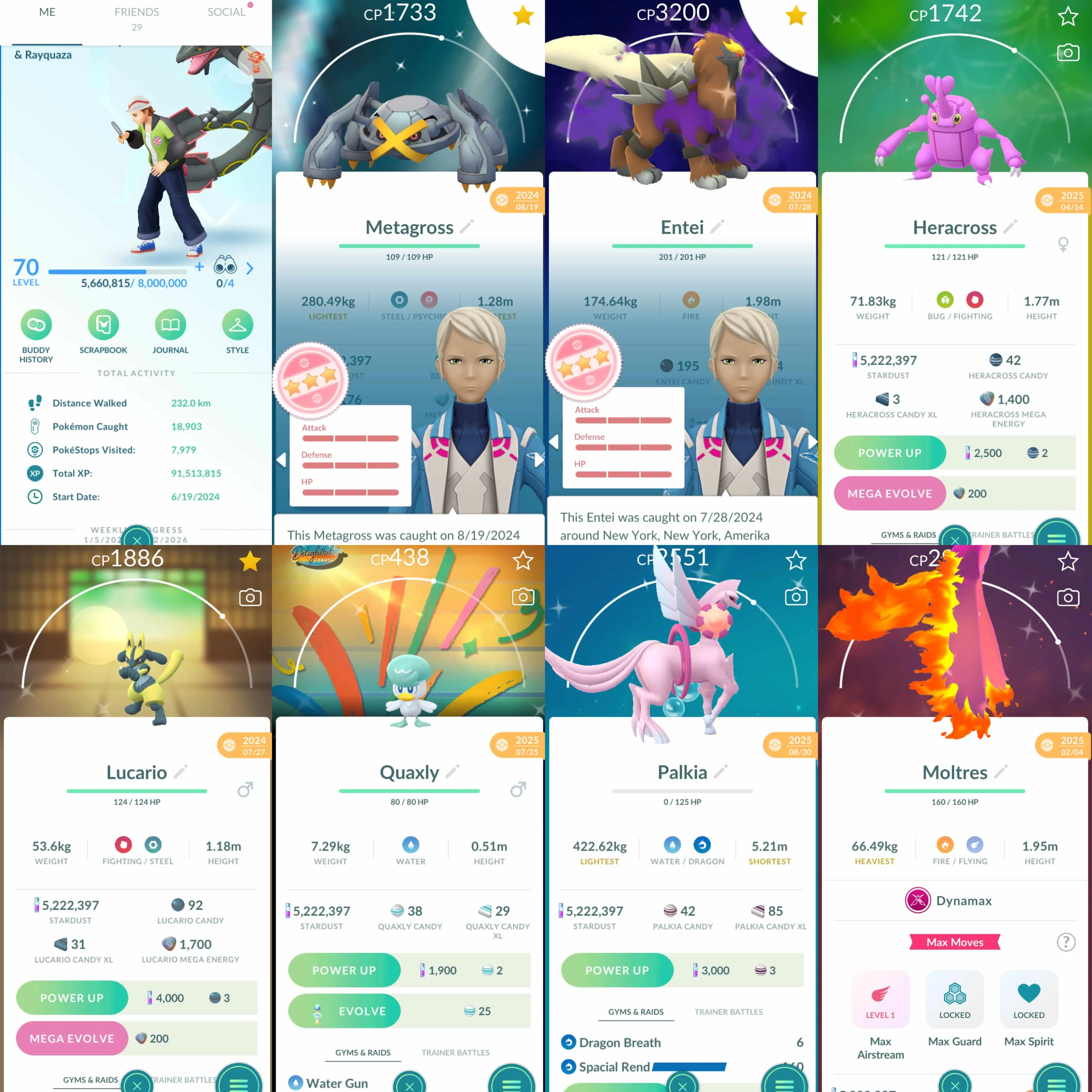 1918 Level 70 Zacian100 Rare Shundo Shadow Entei Shiny Rayquaza Shundo ...