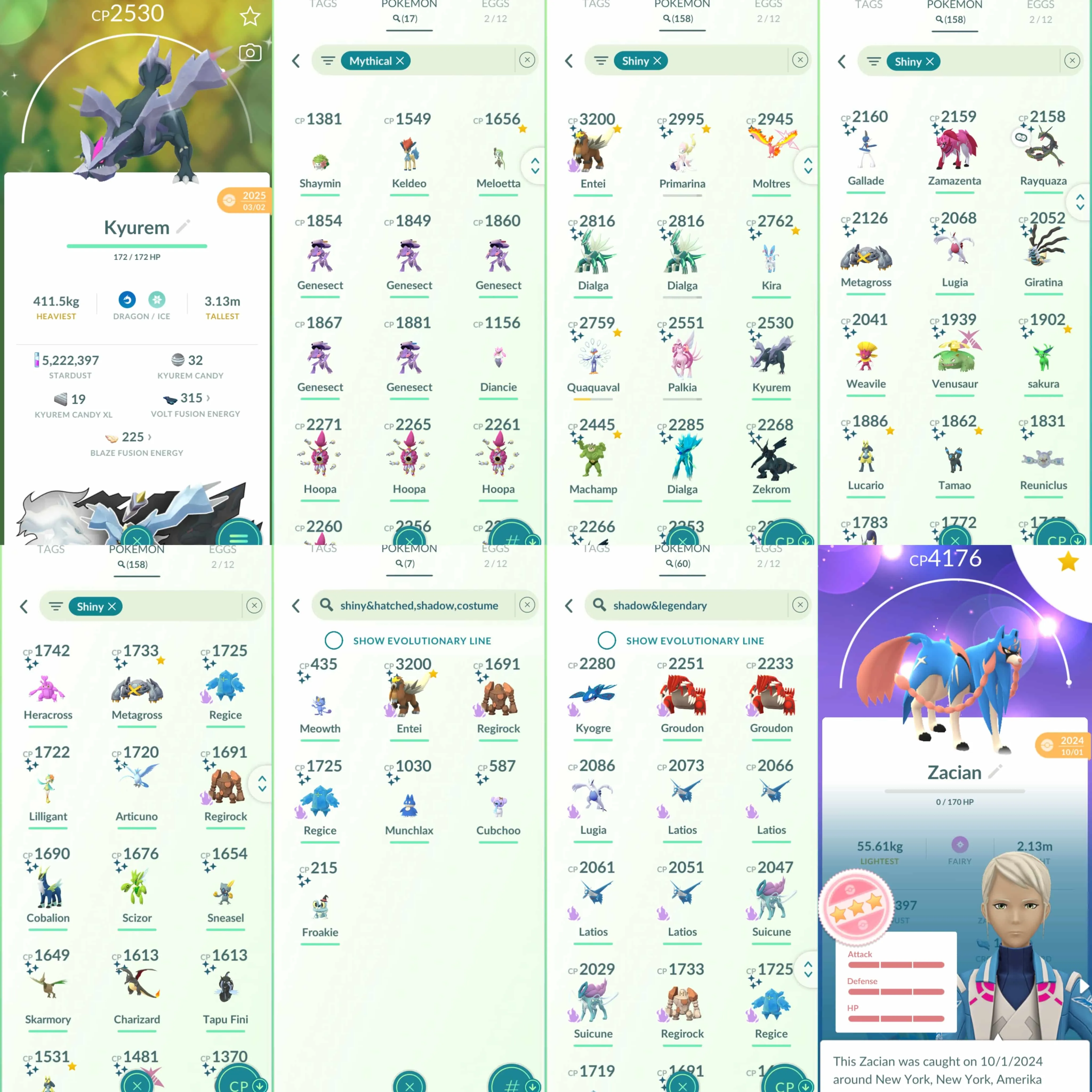 1918 Level 70 Zacian100 Rare Shundo Shadow Entei Shiny Rayquaza Shundo ...