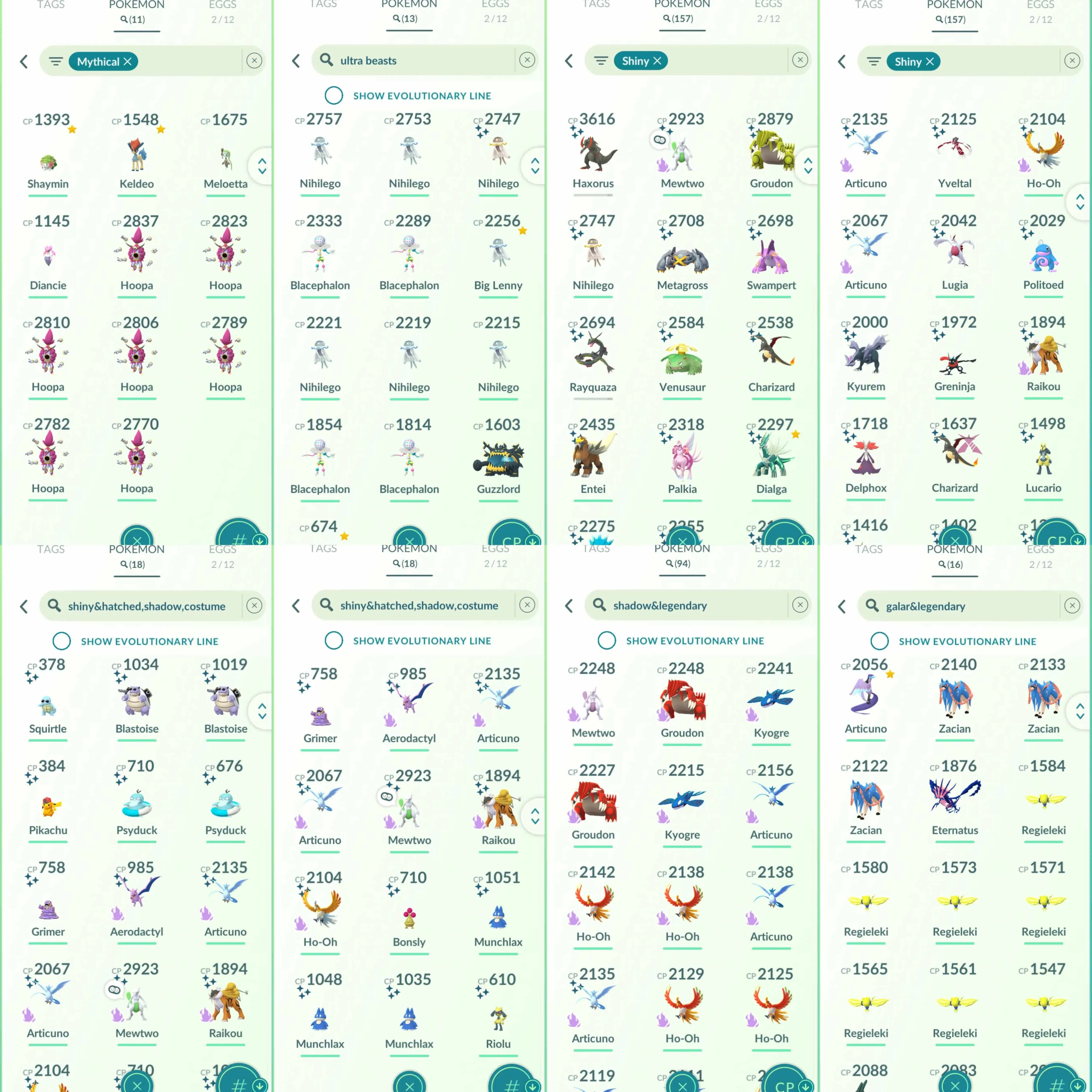 1919 Level 70 Eternatus Nihilego100 Shiny Shadow Mewtwo Shiny Mega GMax ...