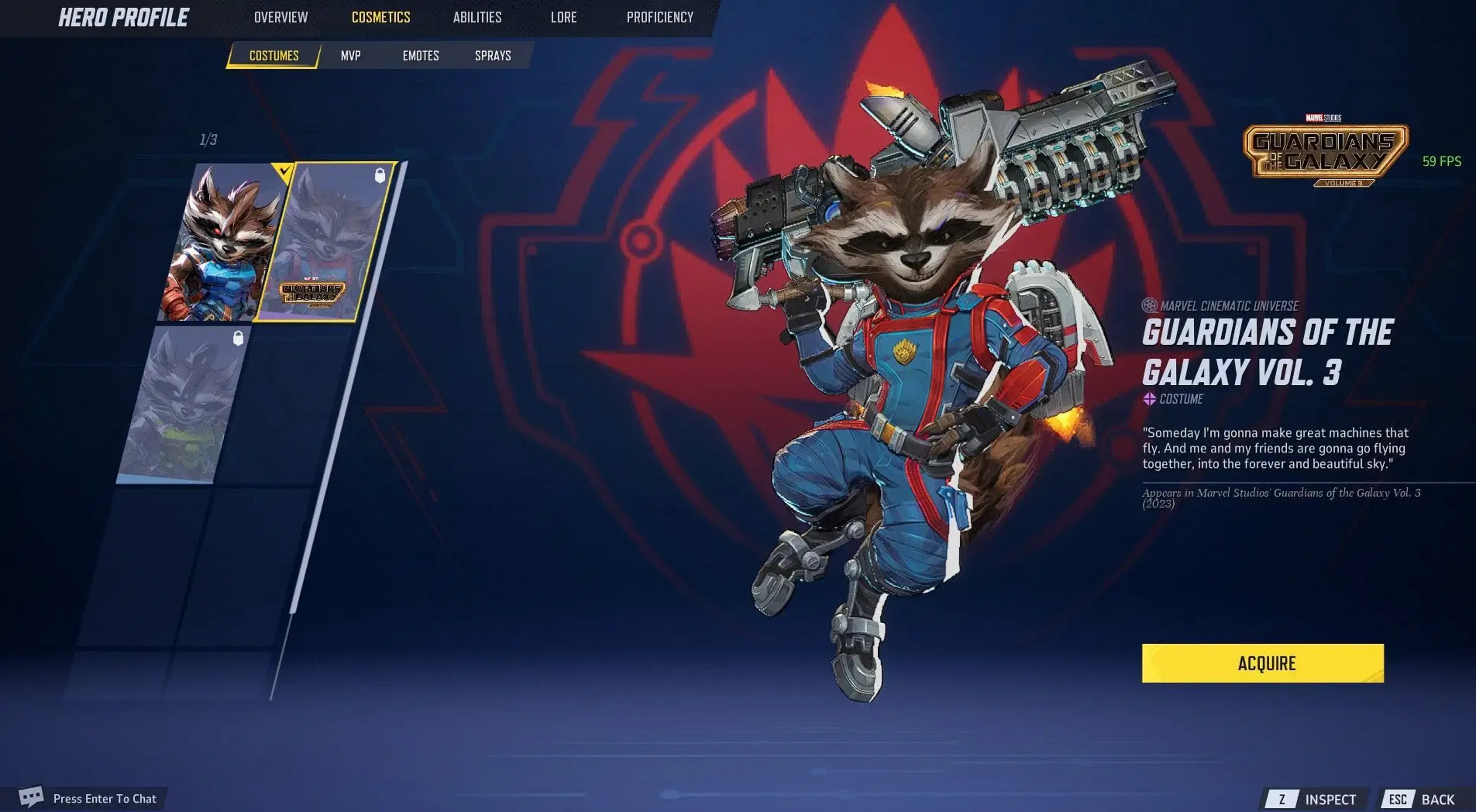 All Rocket Raccoon Skins In Marvel Rivals | 1v9