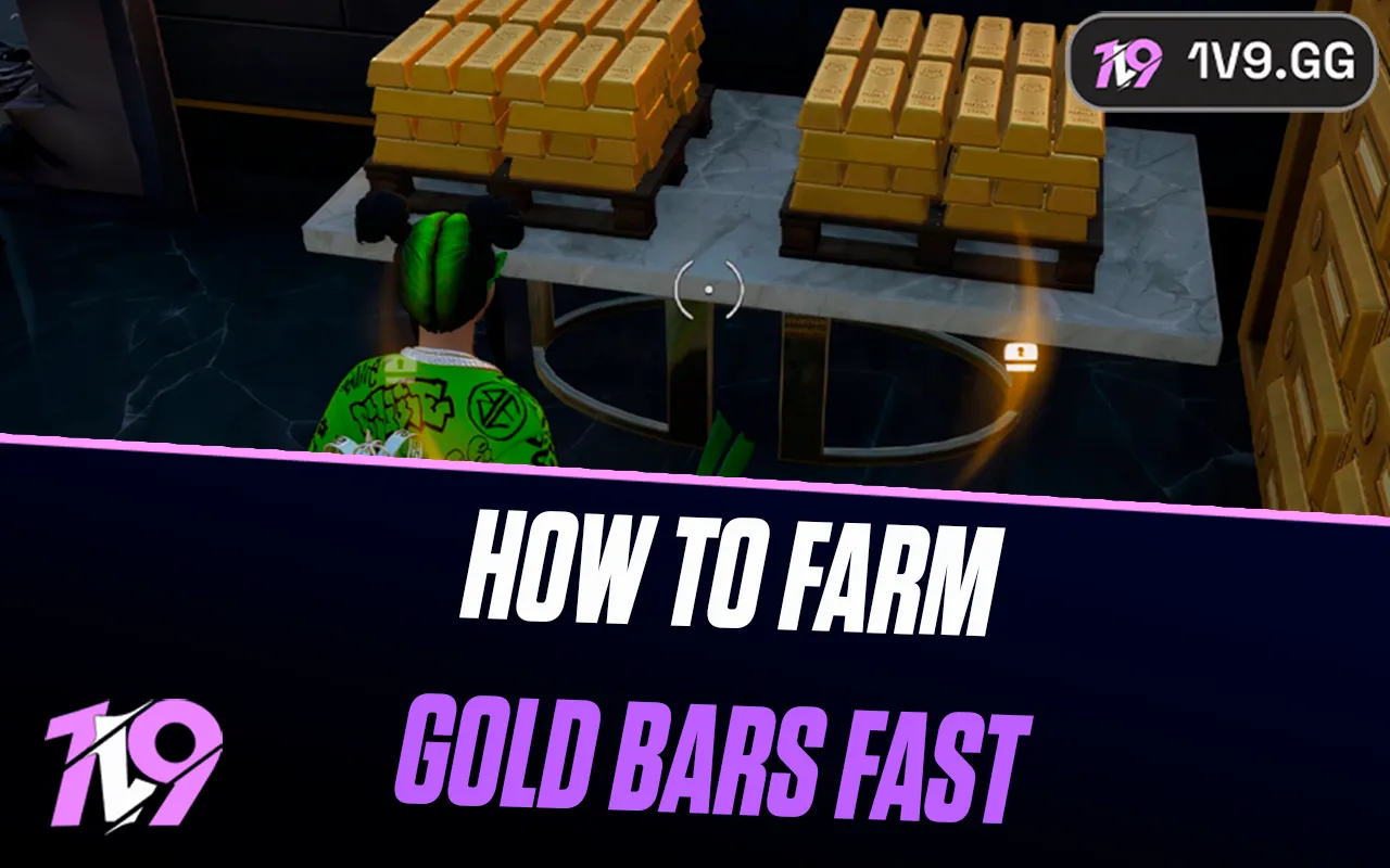 How To Farm Gold Bars Fast in Fortnite | 1v9