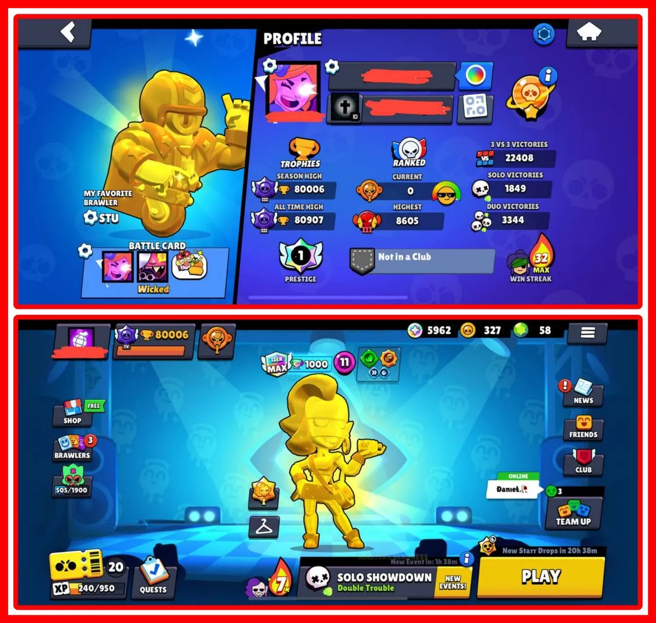 ️(OMG ULTRA) "80,000+ TROPHY" 🏆BRAWL STARS MAX {45} HYPERCHARGE {21} 👾 ...