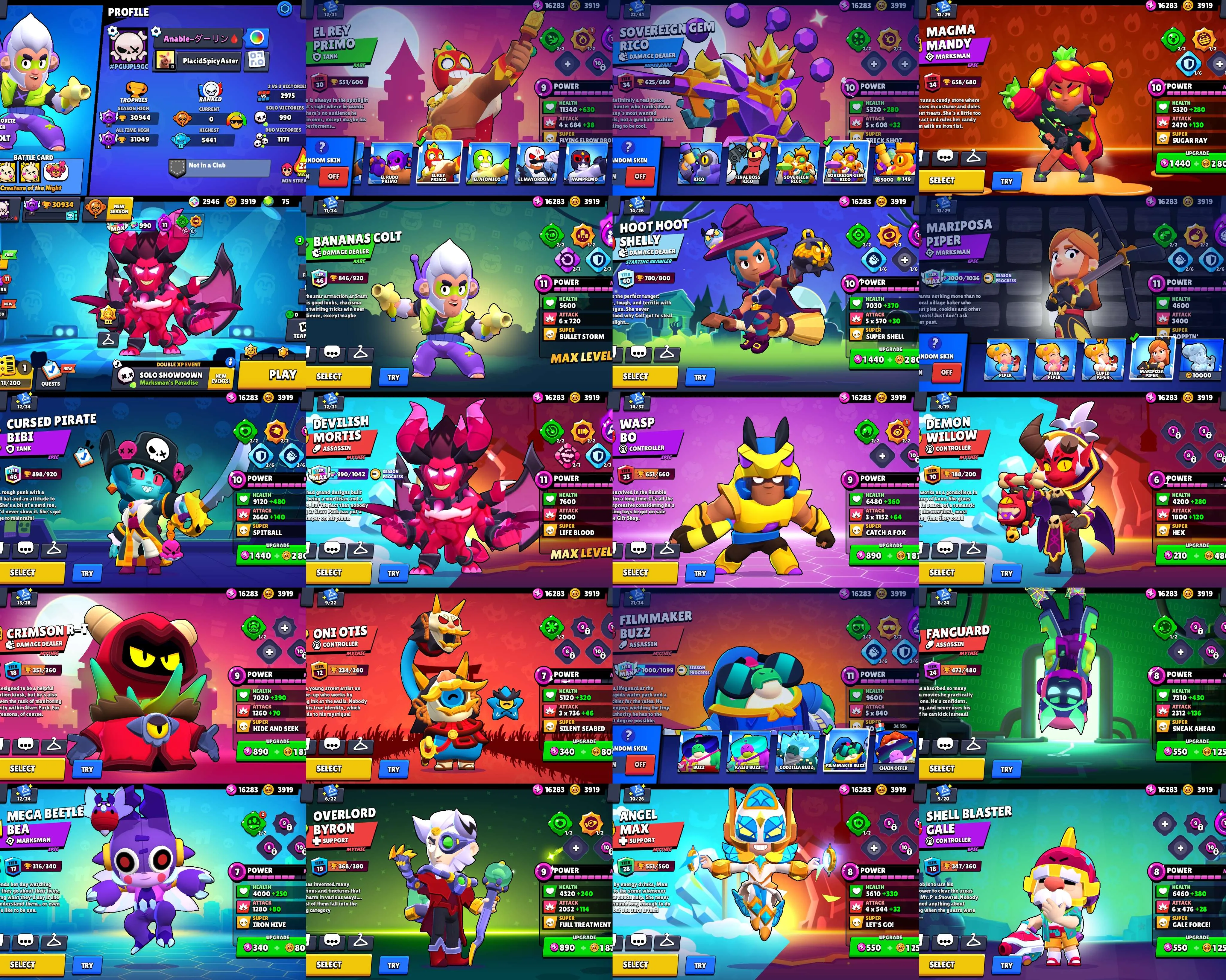 [73 BR] 🏆30900🏆 [75 GEMS/DEVILISH MORTIS/BANANAS COLT/WASP BO/HOOT HOOT ...