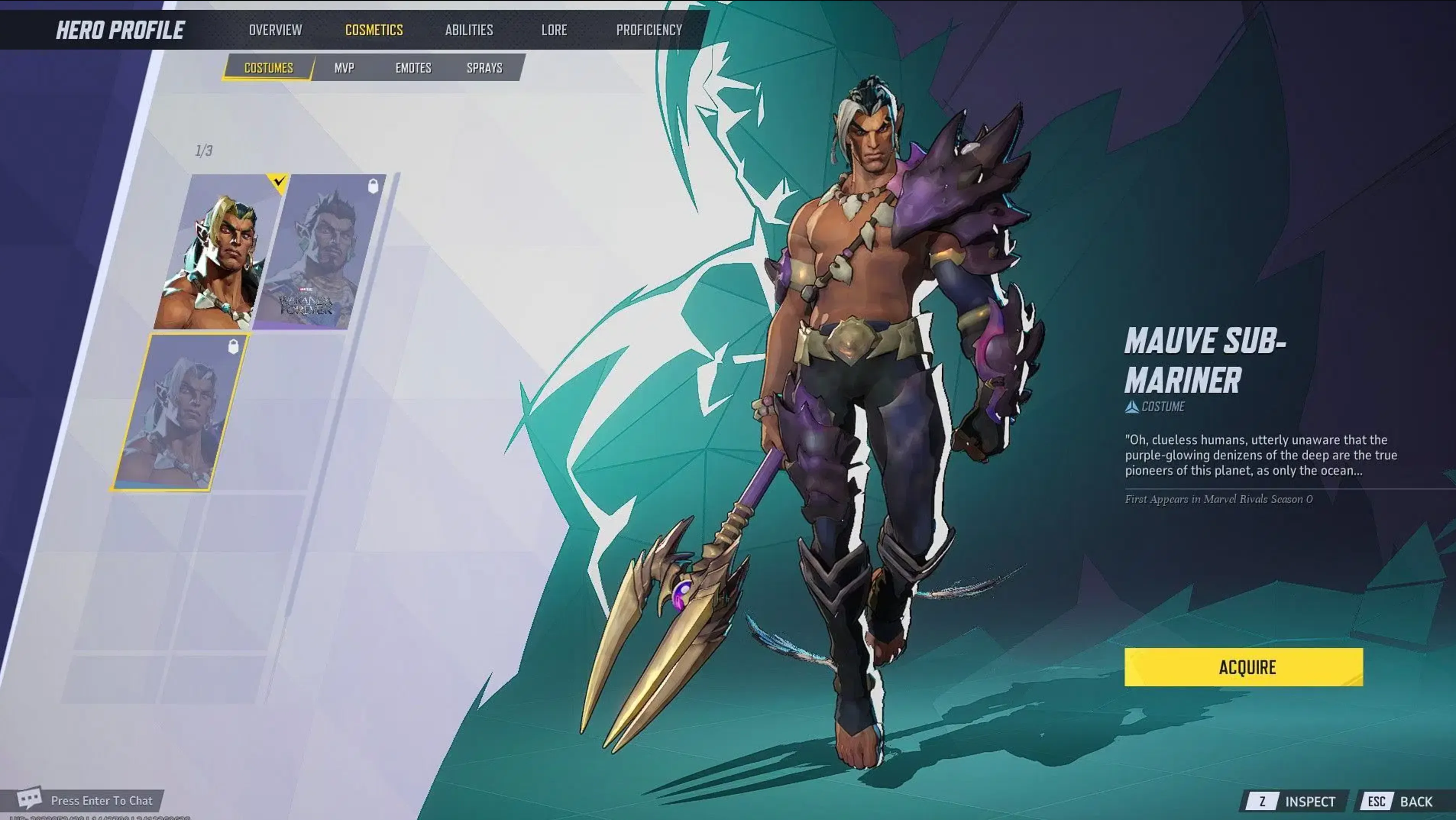 All Namor Skins In Marvel Rivals | 1v9