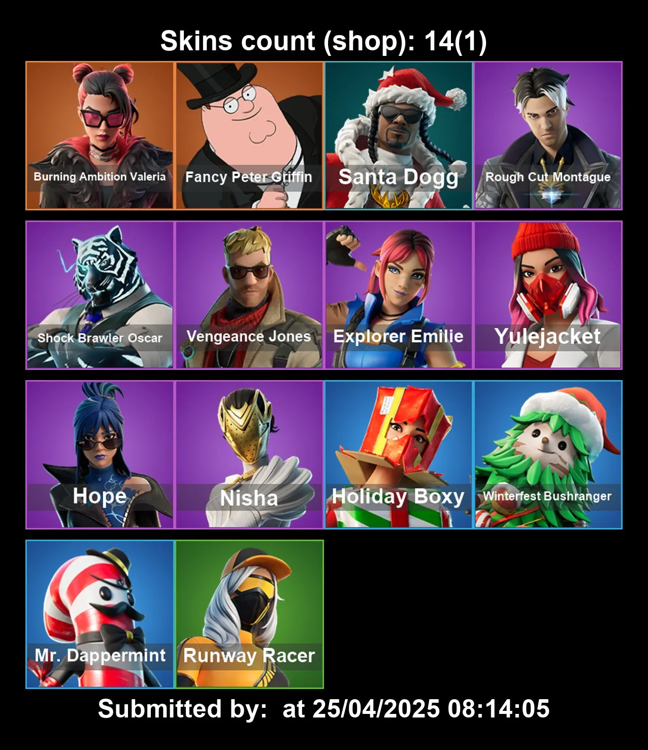 [PC/PS4-5/XBOX] 14 Skins | Peter Griffin | Santa Dogg | Yule Jacket ...