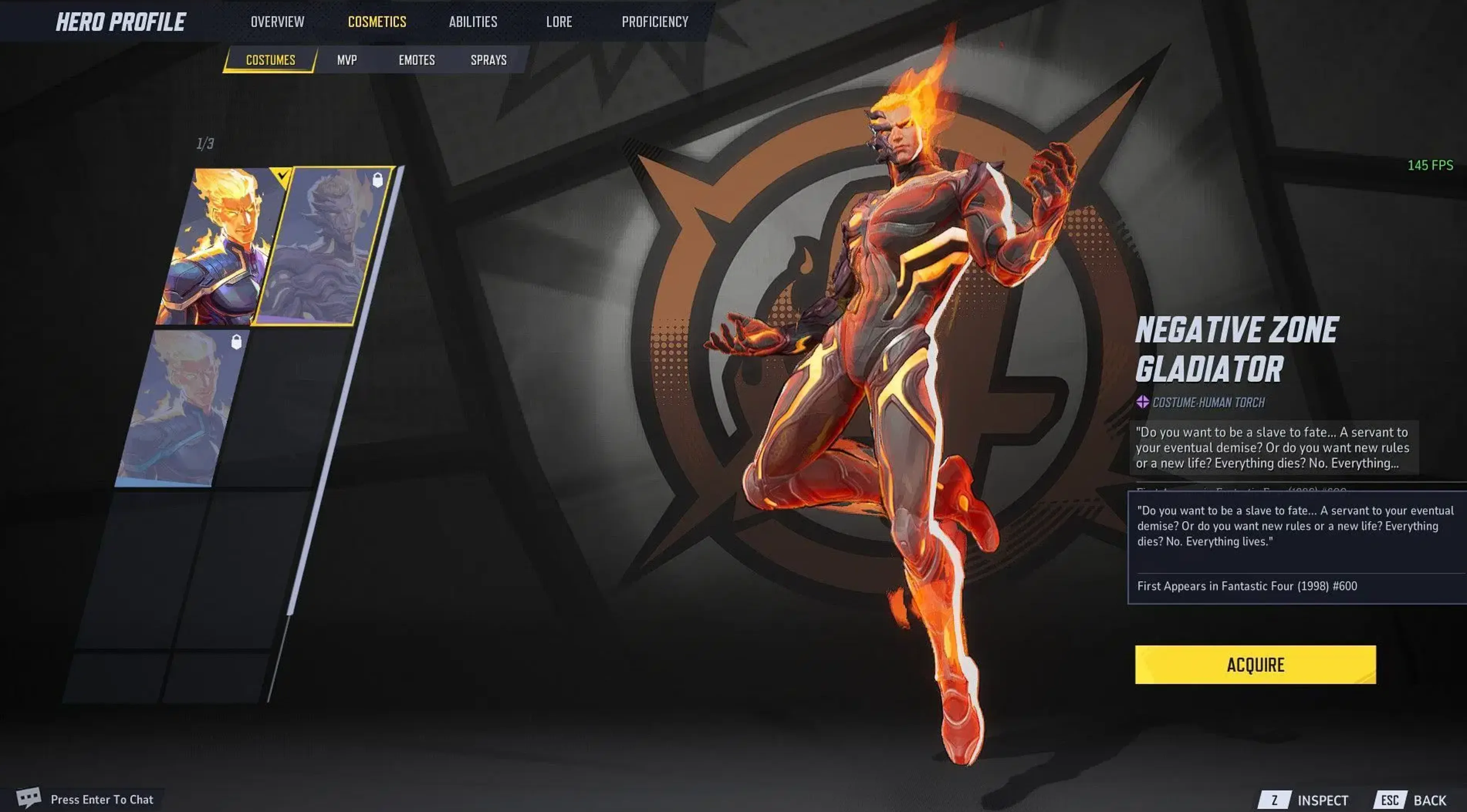 All Human Torch Skins In Marvel Rivals | 1v9