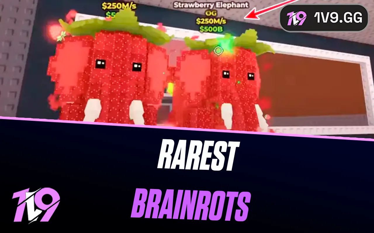 10 Rarest Brainrots in Steal a Brainrot | 1v9