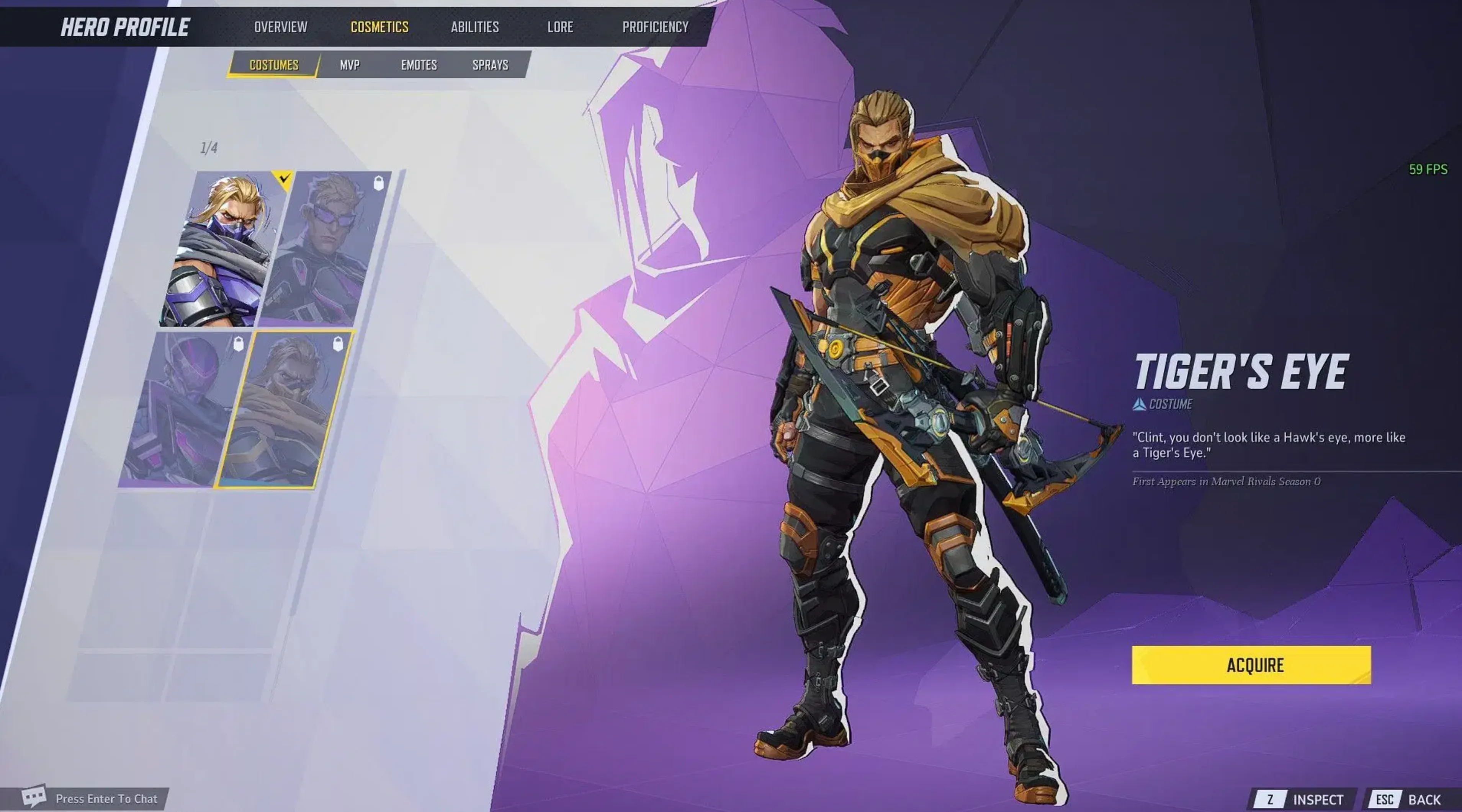 All Hawkeye Skins In Marvel Rivals | 1v9