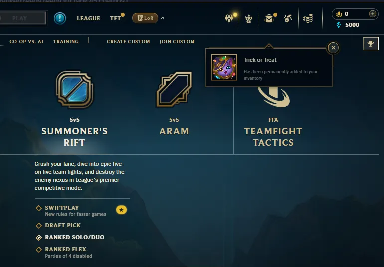 NA ️- Ready for rank Ranked ready Unranked account 10 games draft done ...