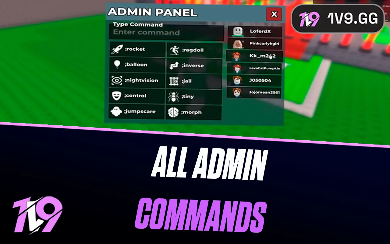 All Admin Commands in Steal a Brainrot | 1v9