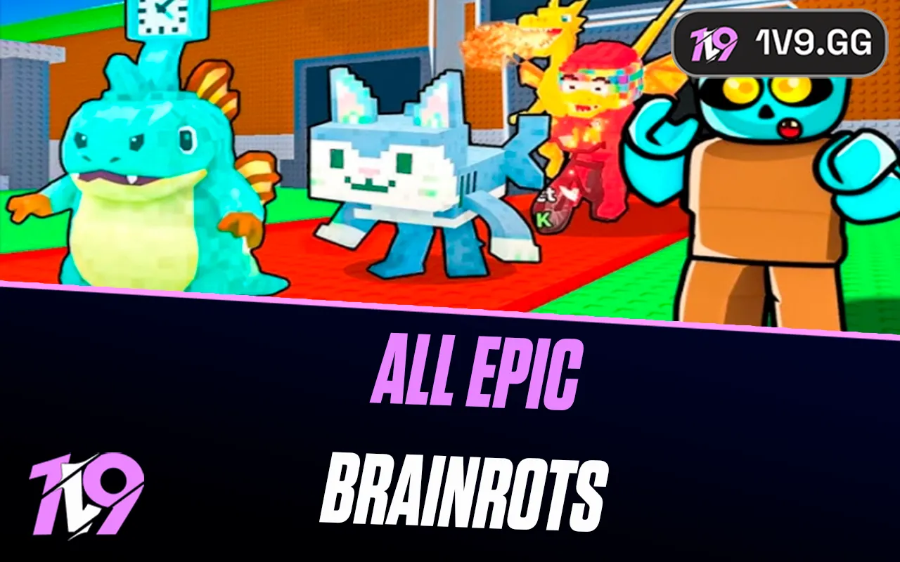 All Epic Brainrots In Steal a Brainrot | 1v9