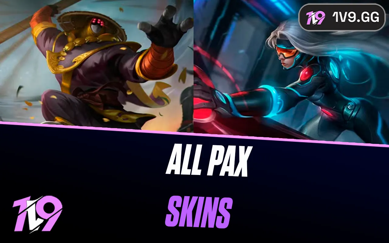 All PAX Skins in League of Legends | 1v9
