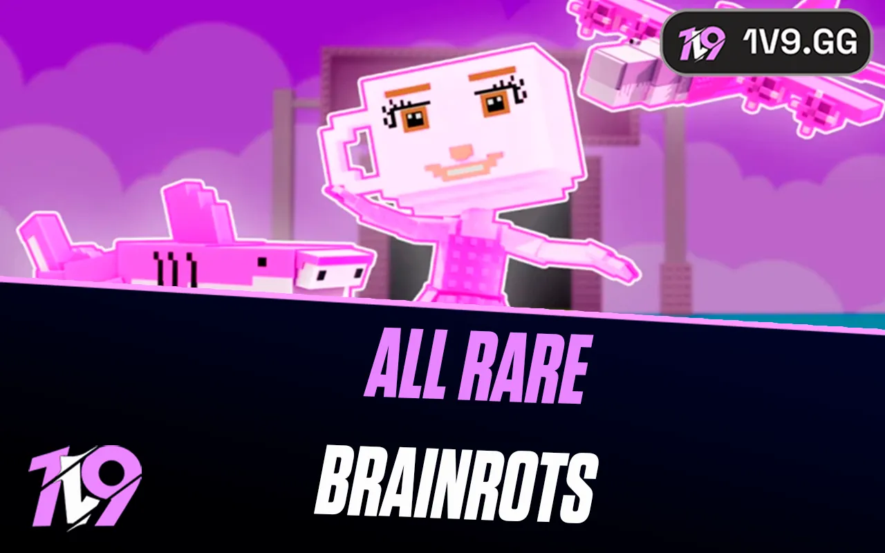 All Rare Brainrots In Steal a Brainrot | 1v9