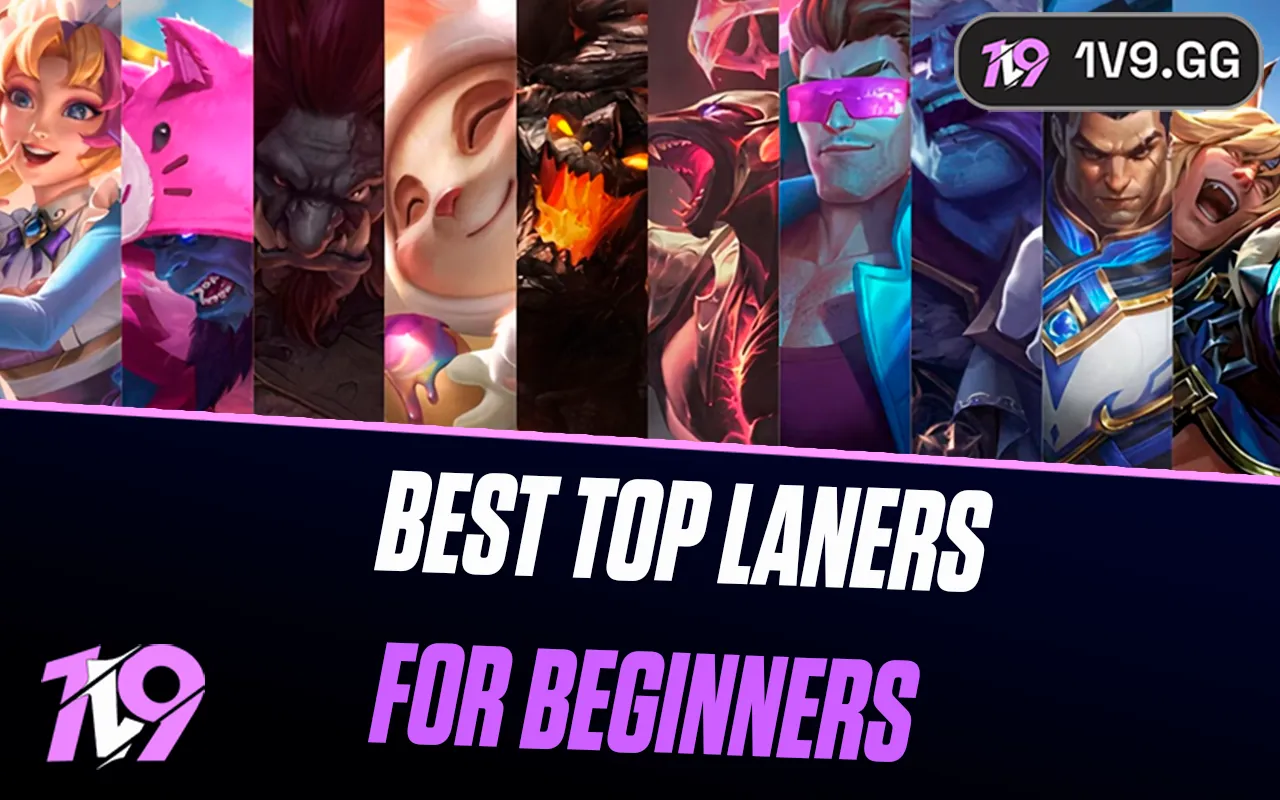 10 Best Top Lane Champions For Beginners In League of Legends | 1v9