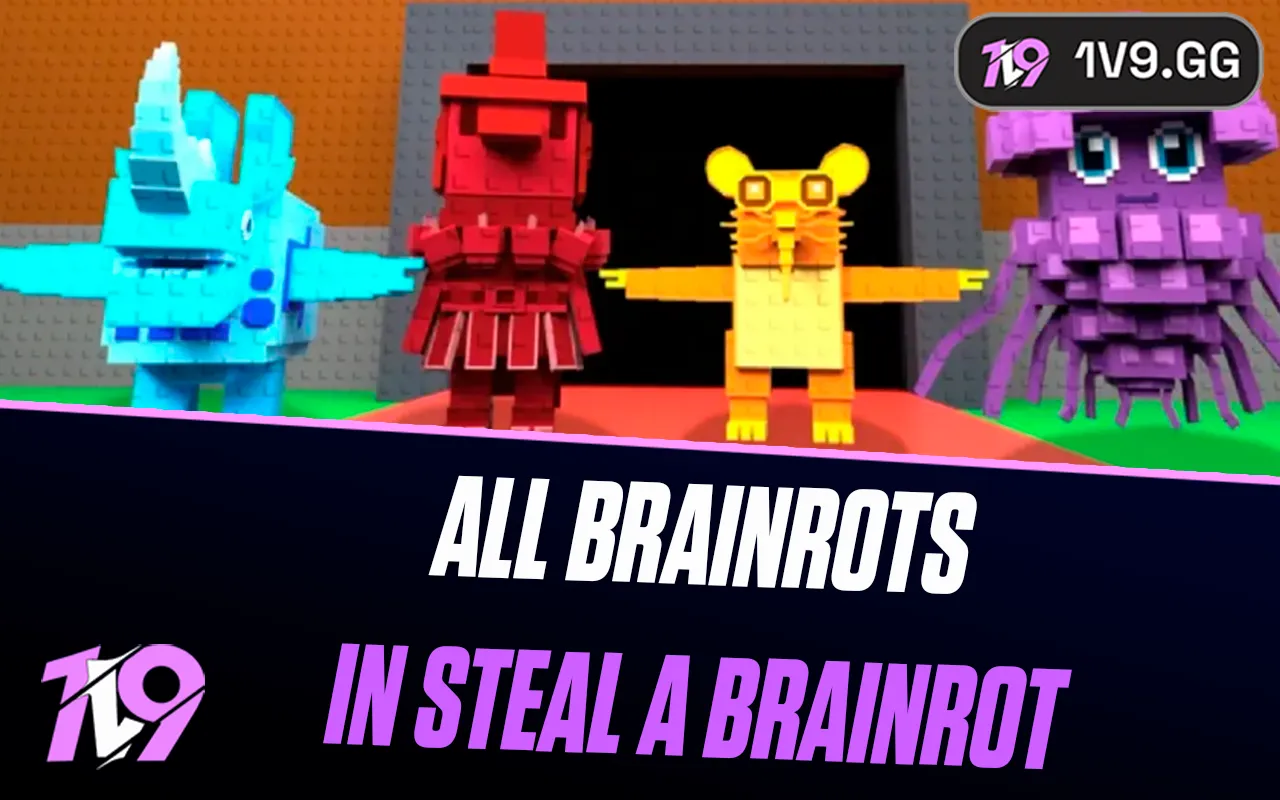 All Brainrots In Steal a Brainrot | 1v9