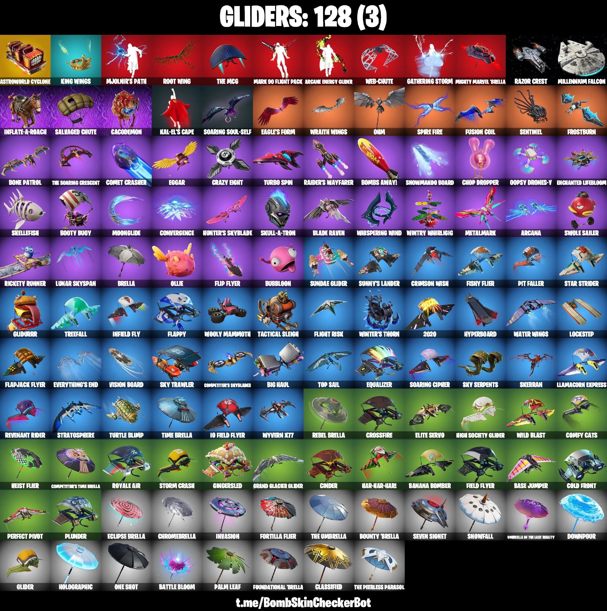 [PC/PSN/XBOX] ♨️ 154 SKINS ⭐ Renegade⭐Minty Pickaxe⭐ Lynx⭐ Lara Croft⭐ ...