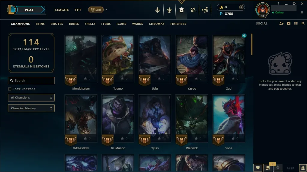 [NA] ⭐ 66 Champions 殺 4 Skins Level 41 3755 BE Free Fast Delivery | 1v9