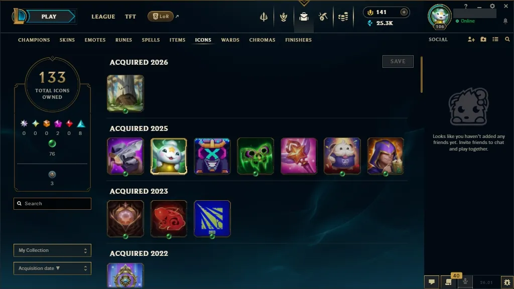 [EUW]⚜ 111 Champions 49 Skins ⭐ Level 106 25396 BE ⚡ Free Fast Delivery ...