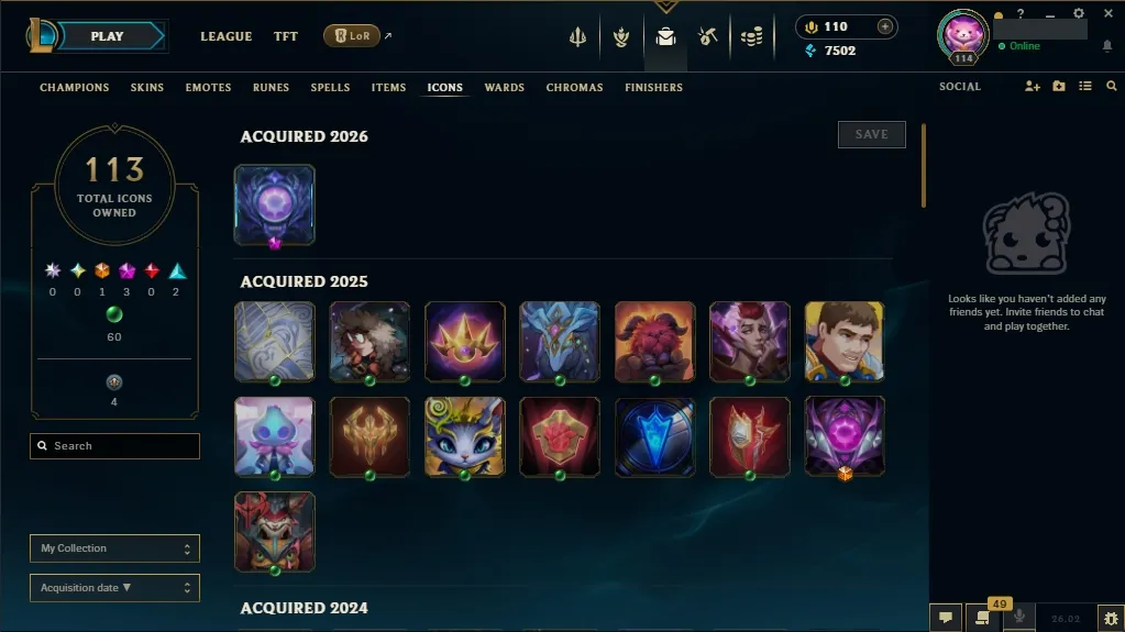 [EUW] 66 Champions 24 Skins Level 114 7502 BE 110 RP Delivery in ...
